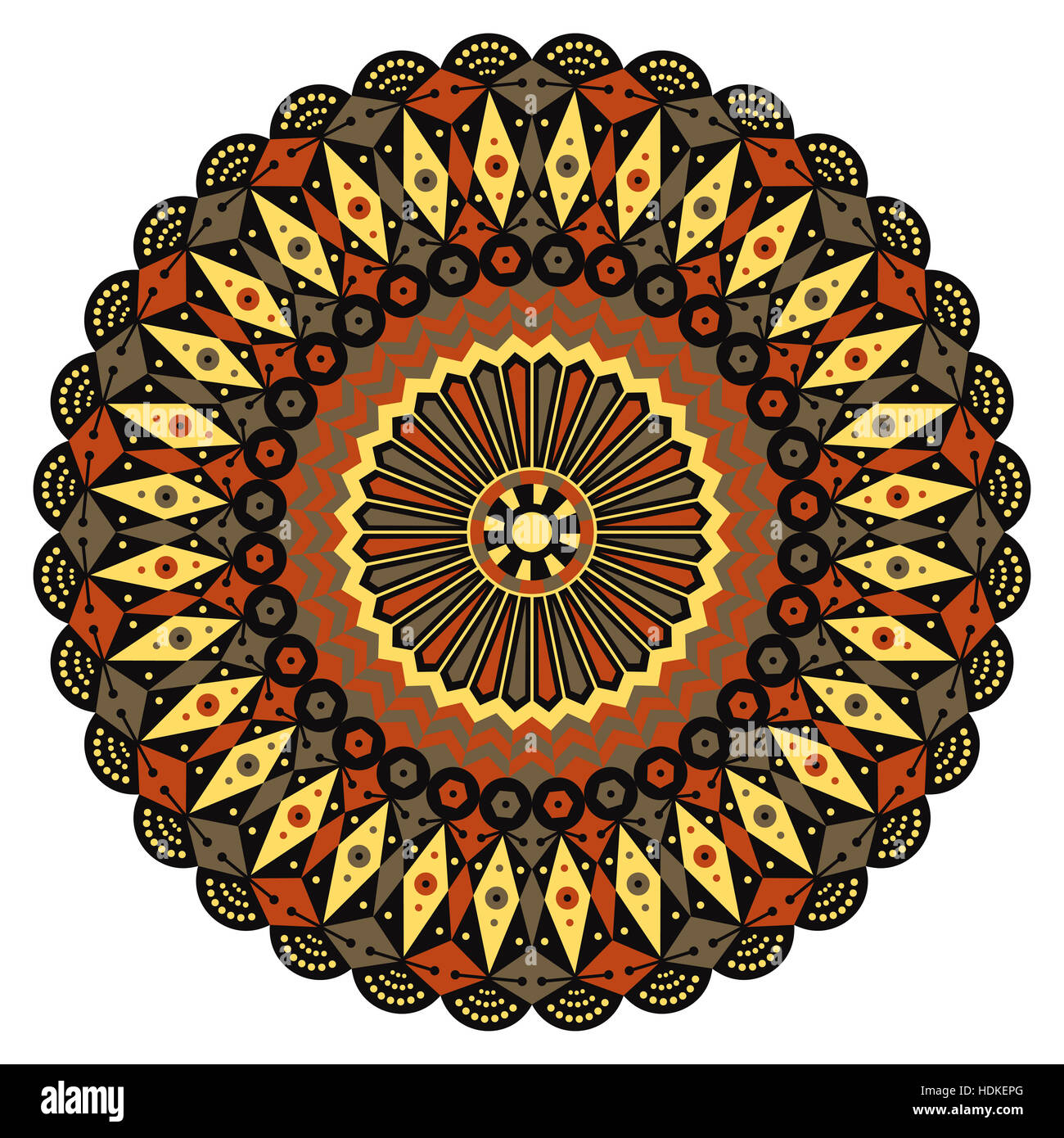 Colorful round ethnic pattern. Element for design Stock Photo - Alamy