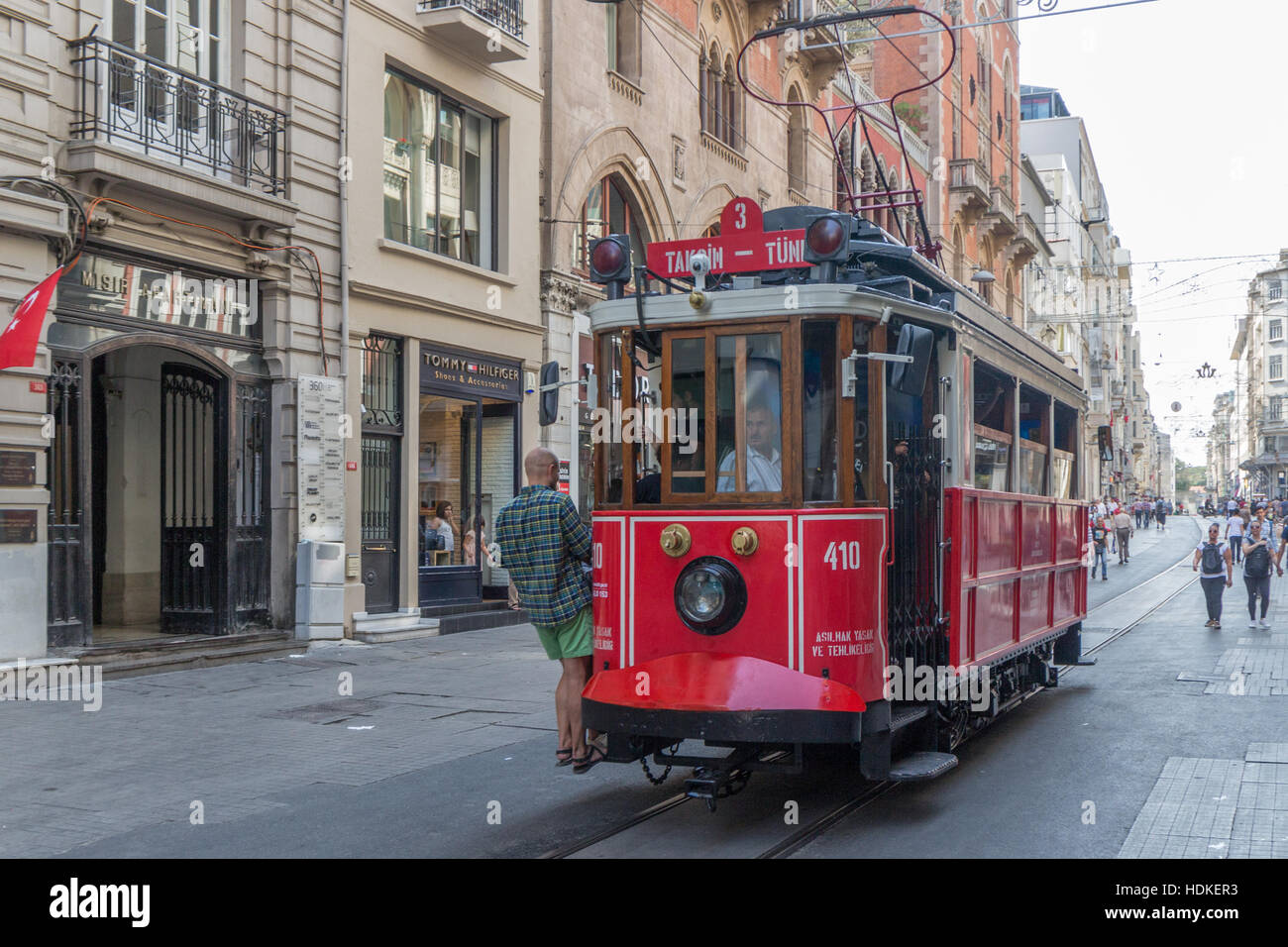 Old tram in Beyoglu, Istanbul, Turkey Stock Photo - Alamy