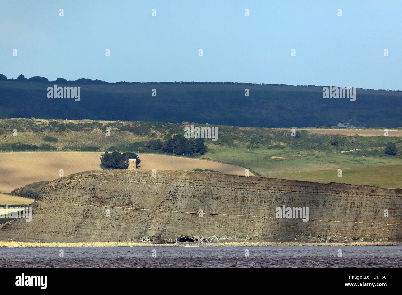 Mariner's view of the Clavell Tower with cliff structures and rock ...