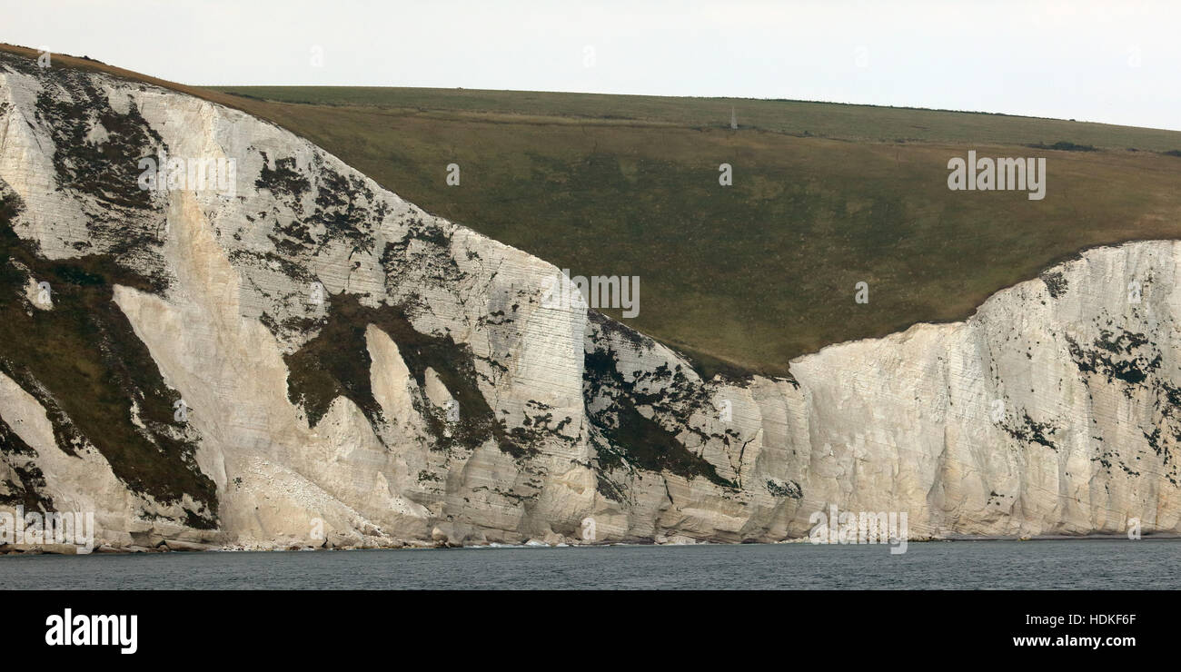 Chalk Cliff structure between White Nothe and Bat's Head near Weymouth ...