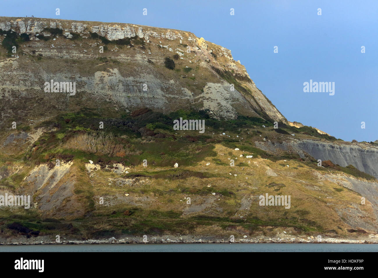 Massive cliff structure of Houns Tout from the sea bounding Chapman's ...