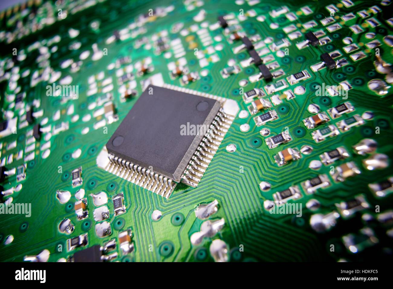 Closeup of a chip in an integrated circuit Stock Photo - Alamy
