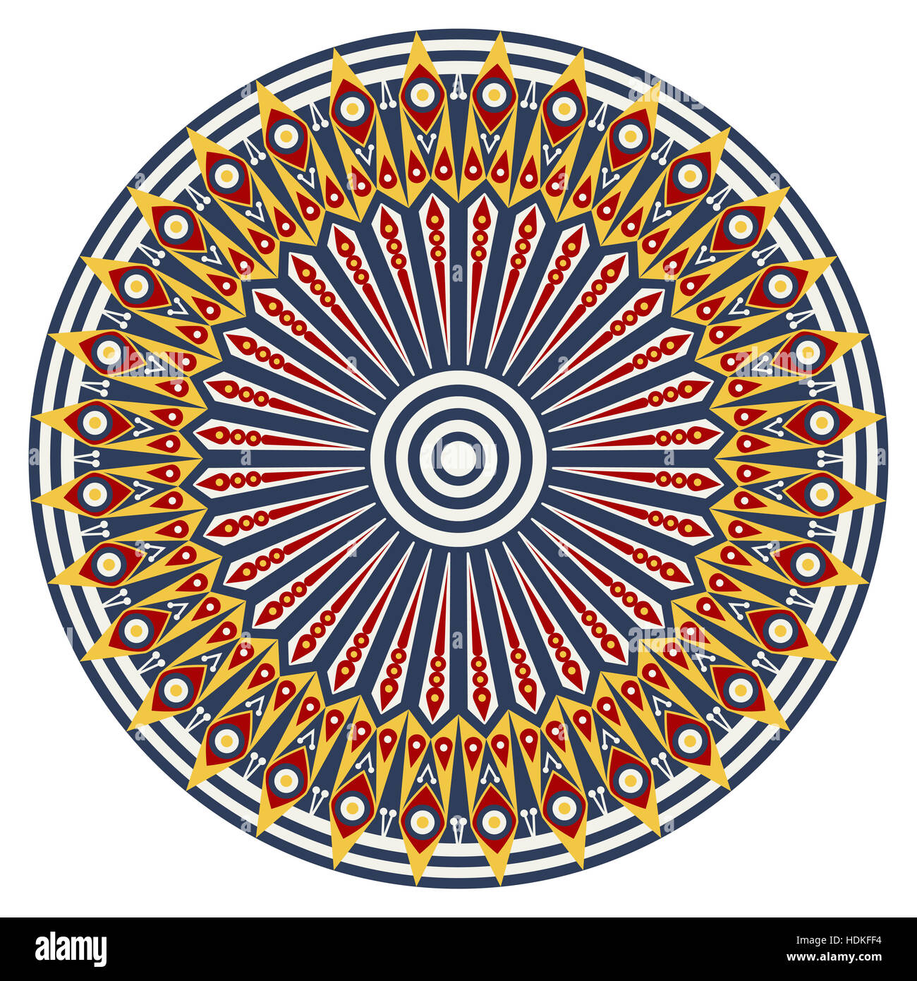Colorful round ethnic pattern. Element for design Stock Photo - Alamy