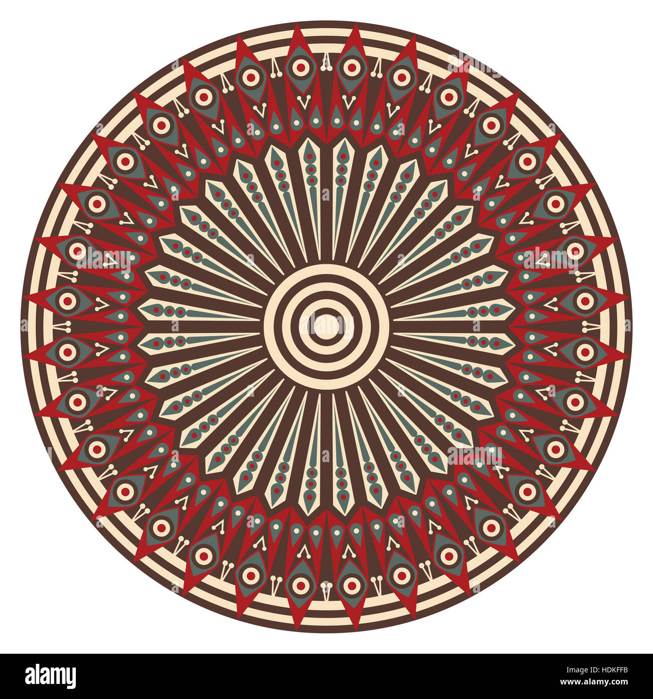 Colorful round ethnic pattern. Element for design Stock Photo - Alamy