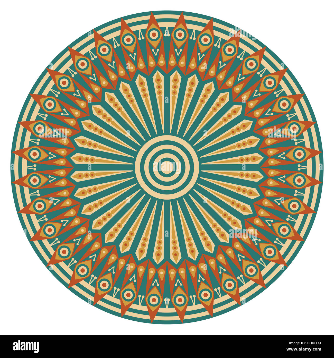 Colorful round ethnic pattern. Element for design Stock Photo - Alamy