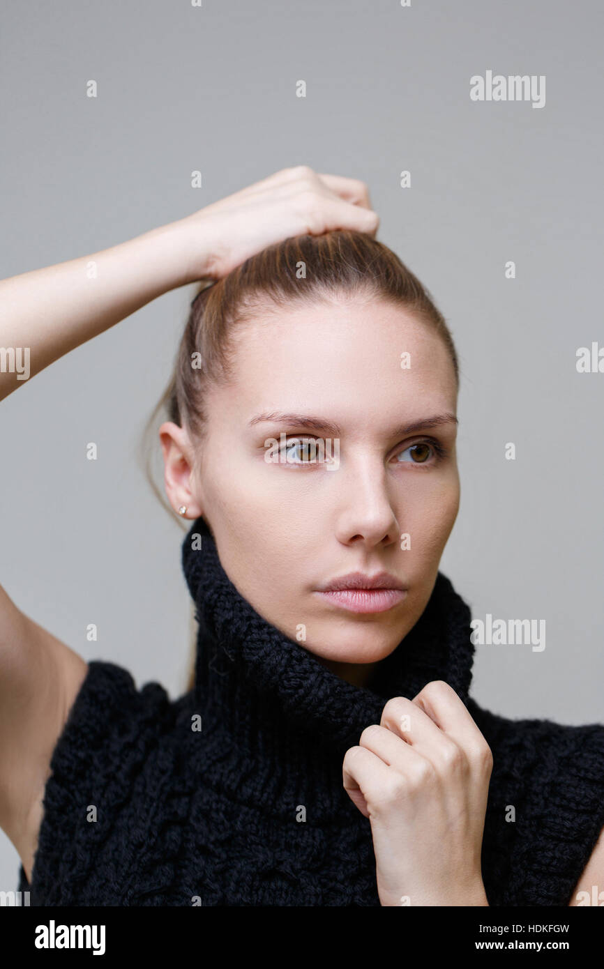Portrait of model in studio Stock Photo - Alamy