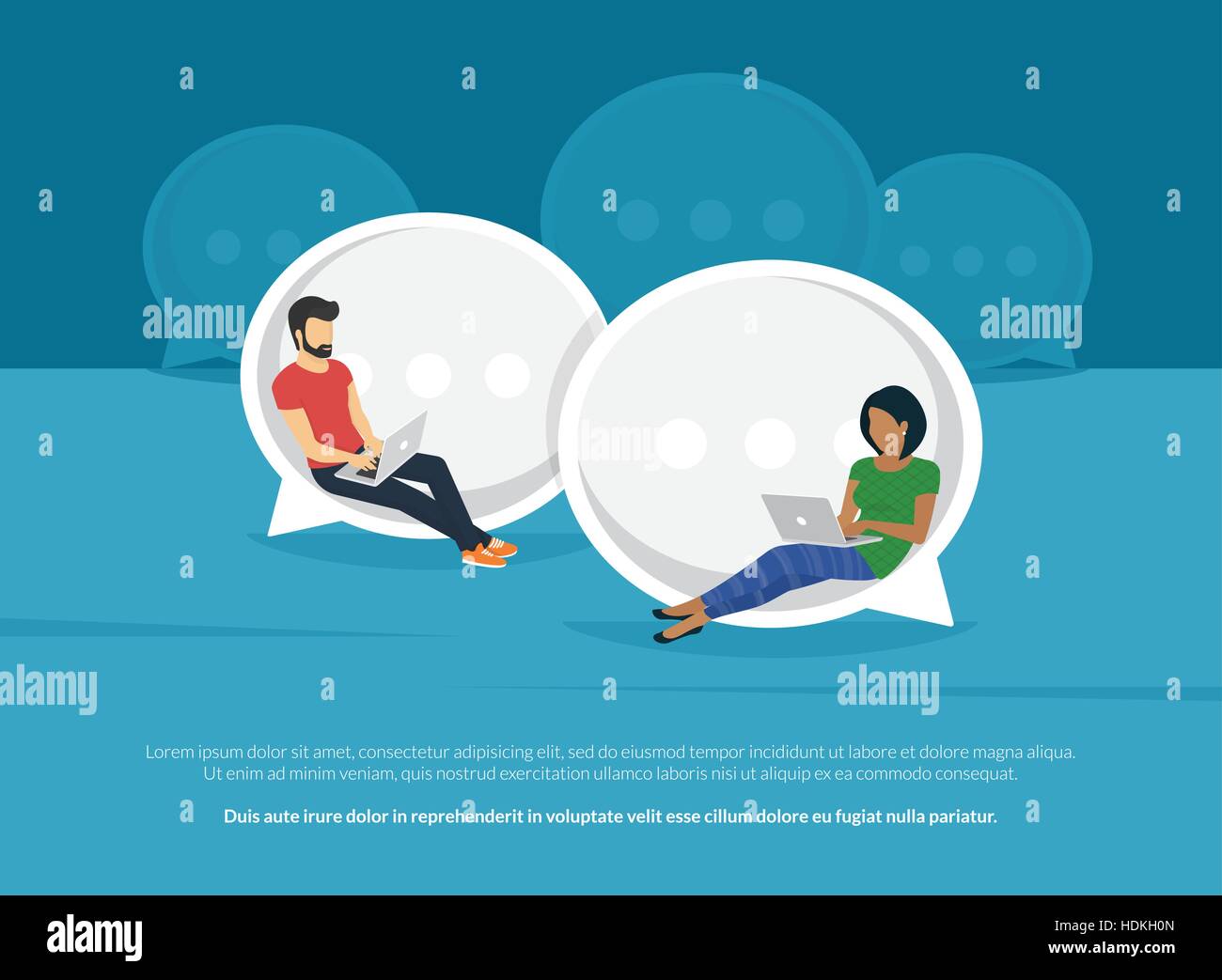 Chat talk concept illustration Stock Vector Image & Art - Alamy