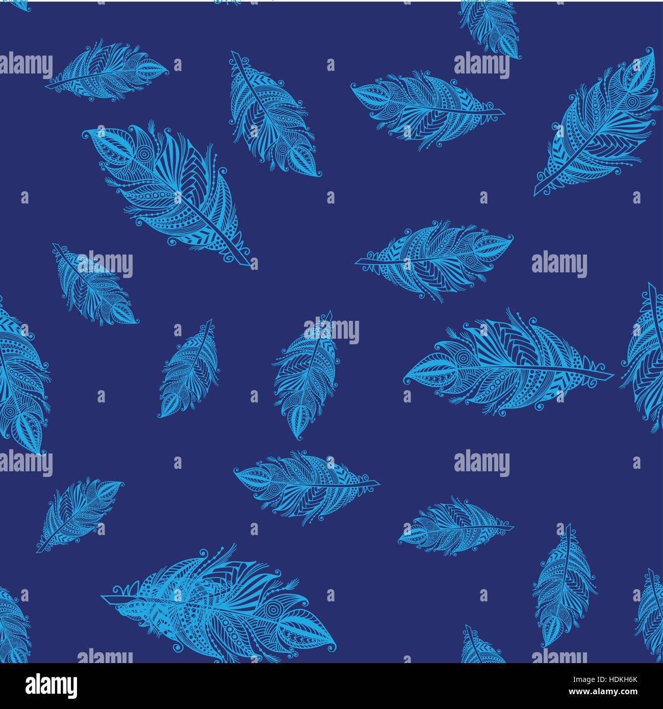 Seamless pattern with feathers Stock Vector Image & Art - Alamy