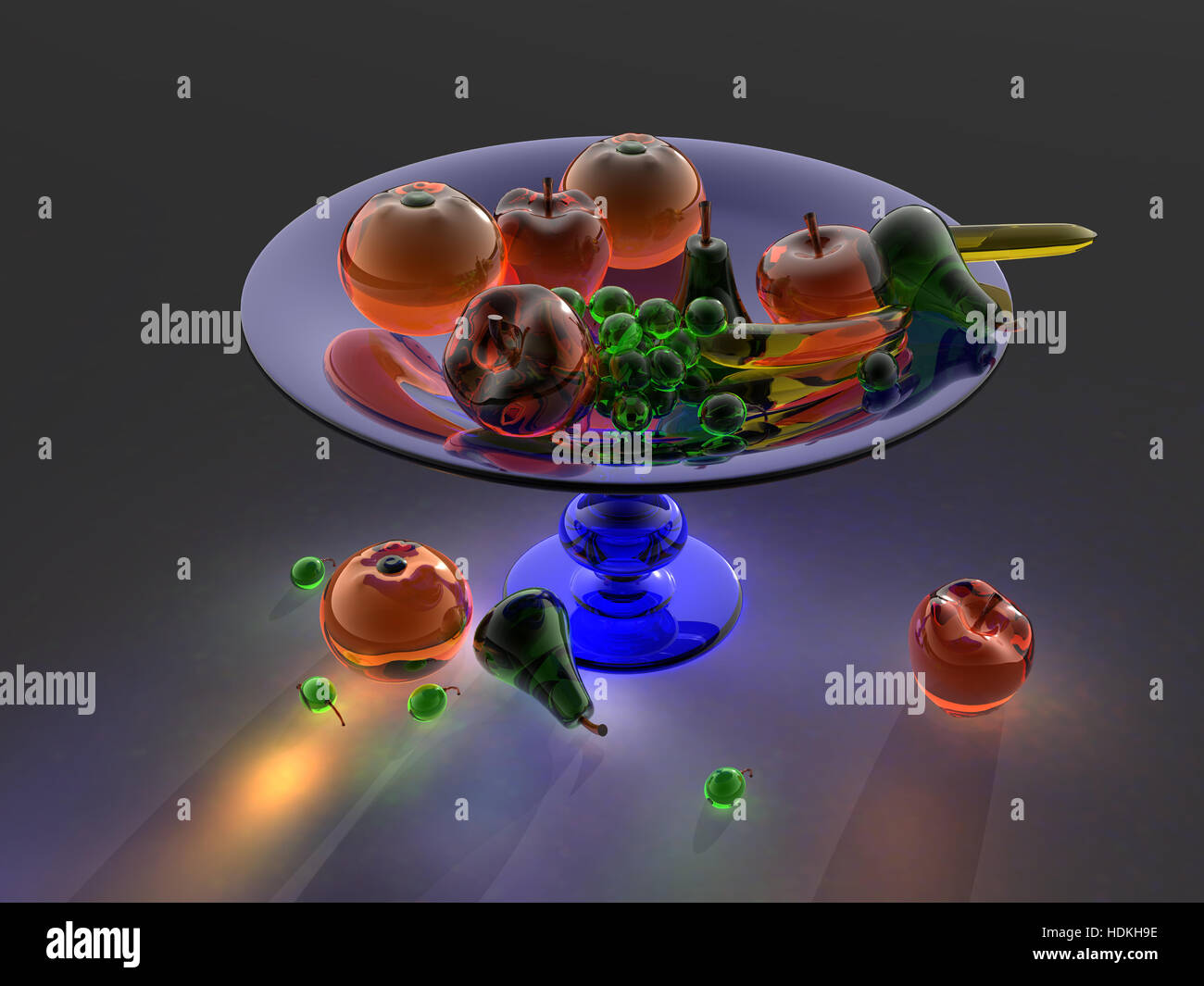 High resolution image still-life. 3d illustration. Delicious fruits ...