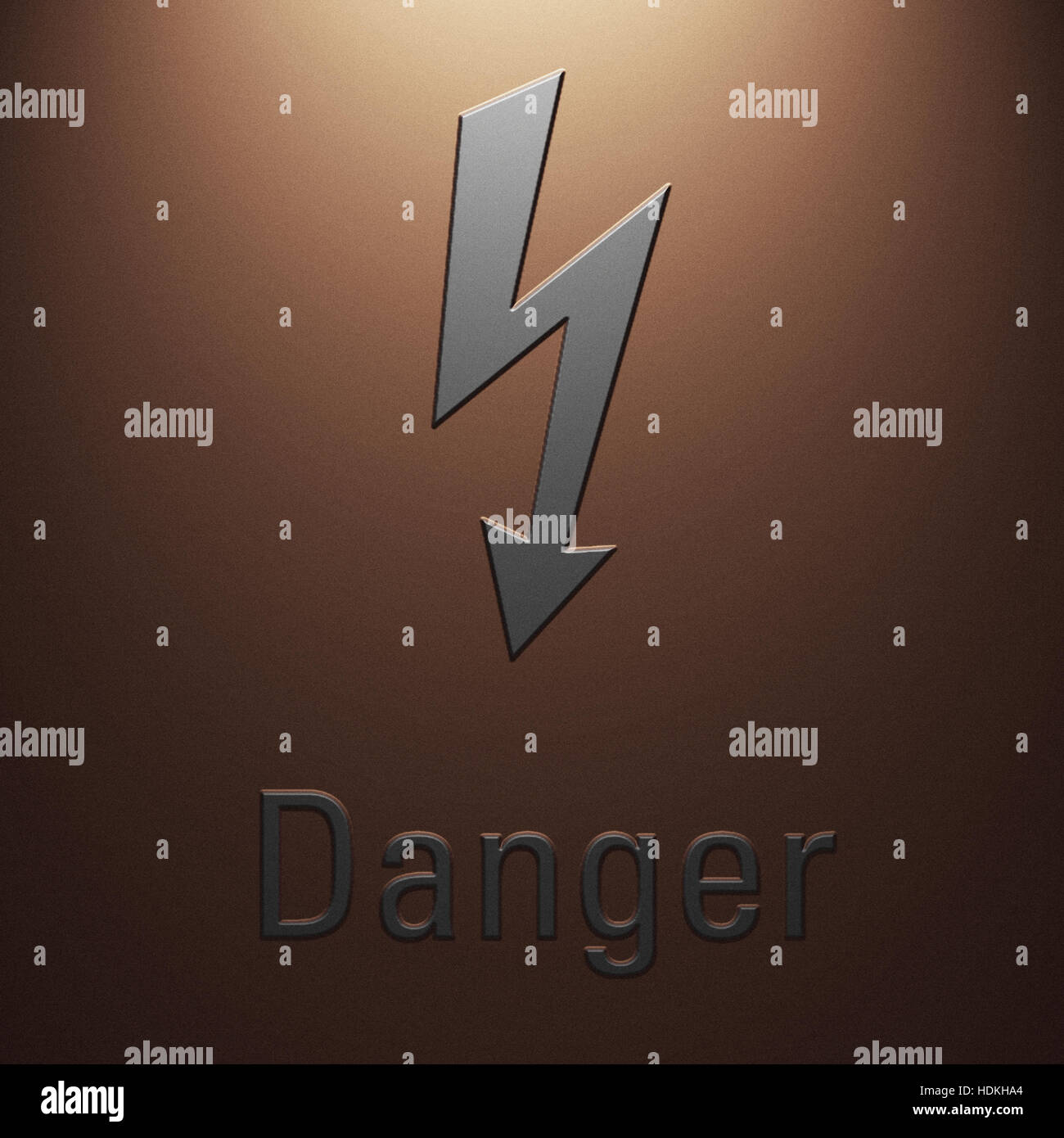 High resolution image symbol on a metal background. 3d illustration ...