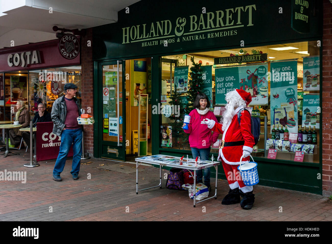 People Collecting Money For Charity, High Street, Lewes, Sussex, UK ...