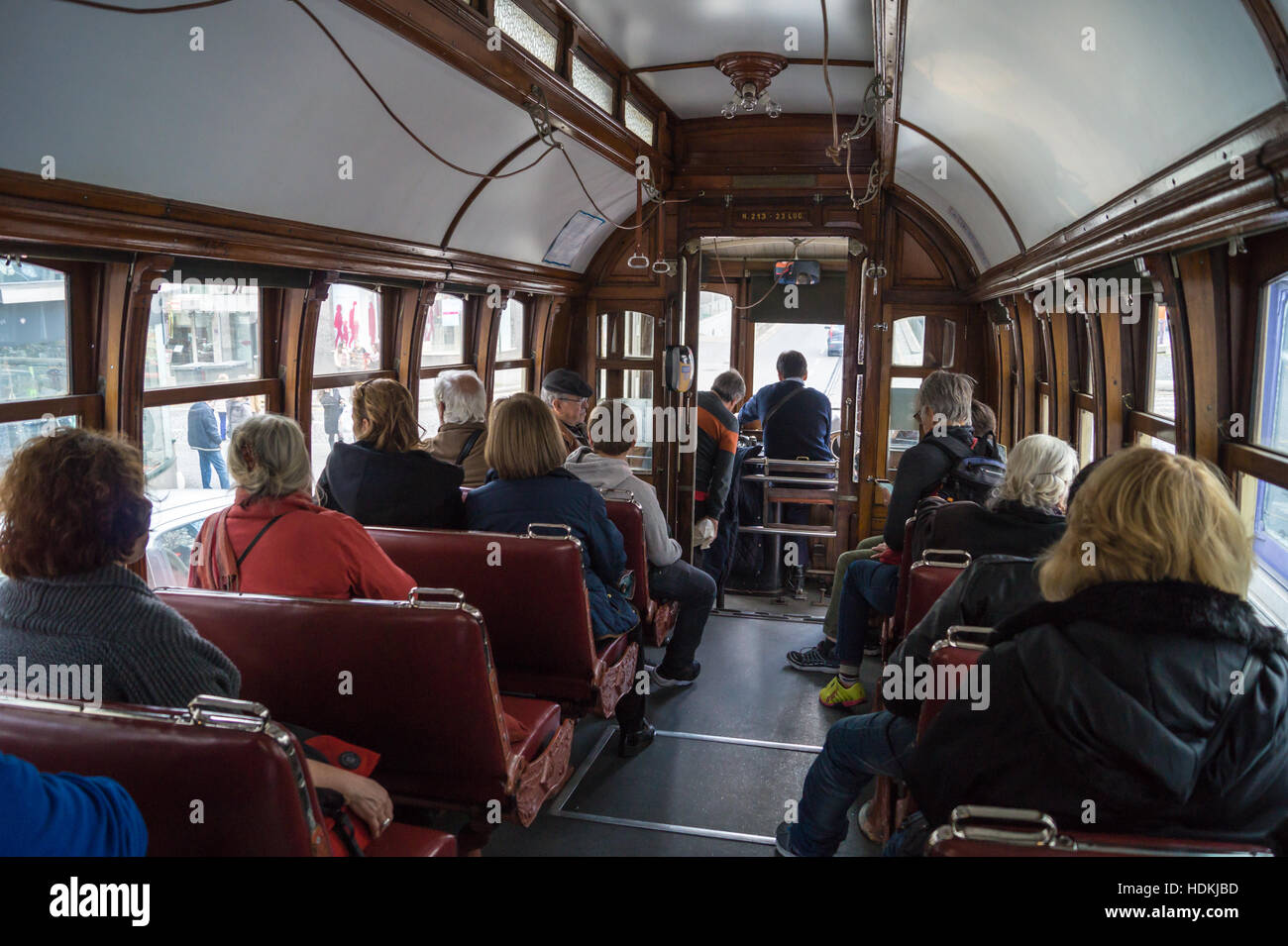 Inside a vintage tram hi-res stock photography and images - Alamy