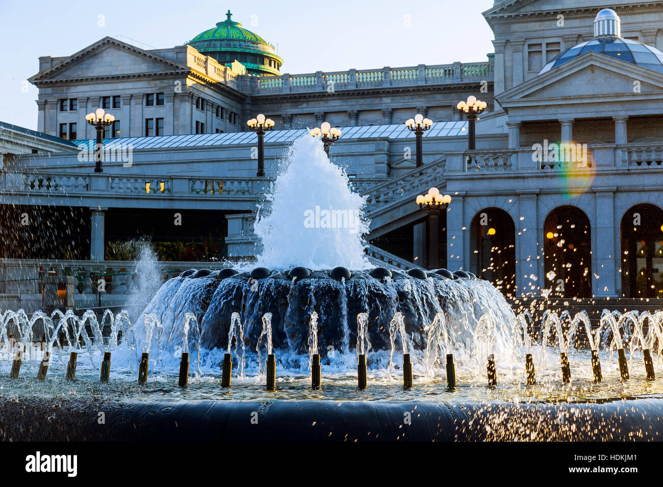 Pennsylvania capital building in Harrisburg. Back side of the capital ...