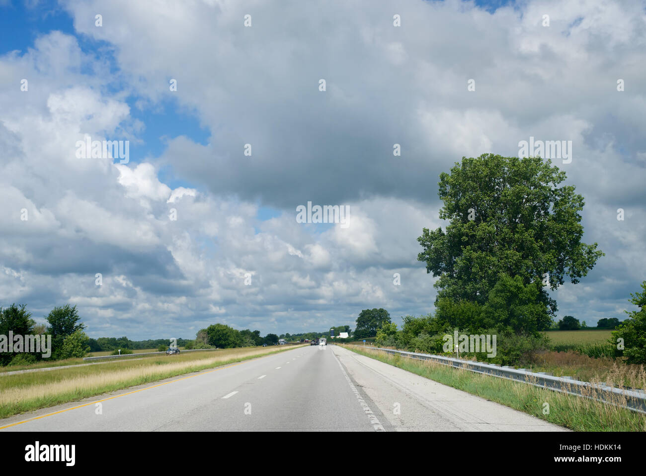 Westbound on Interstate 74 in Indiana, USA Stock Photo - Alamy