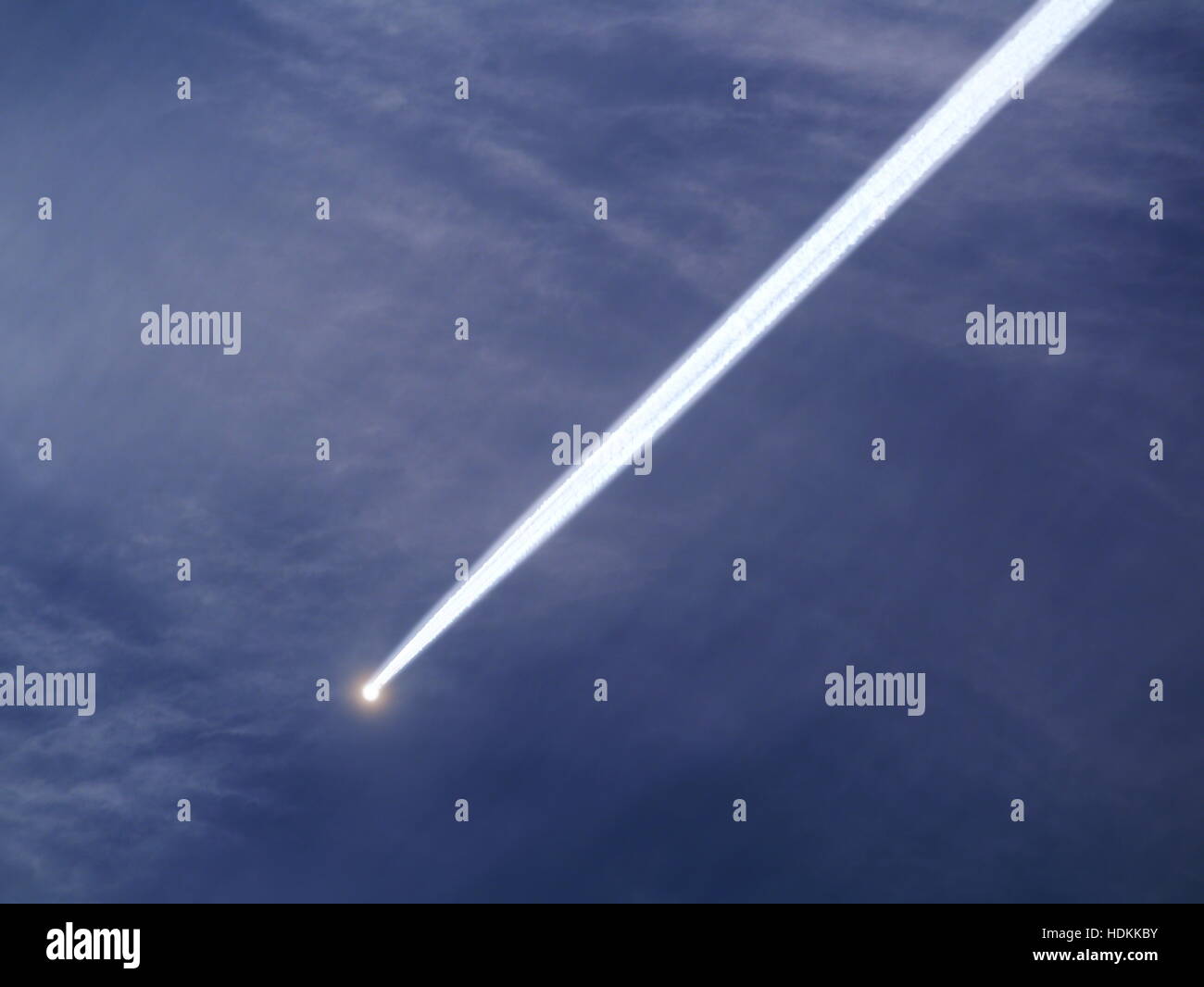 flying smoky meteor on background of sky Stock Photo - Alamy