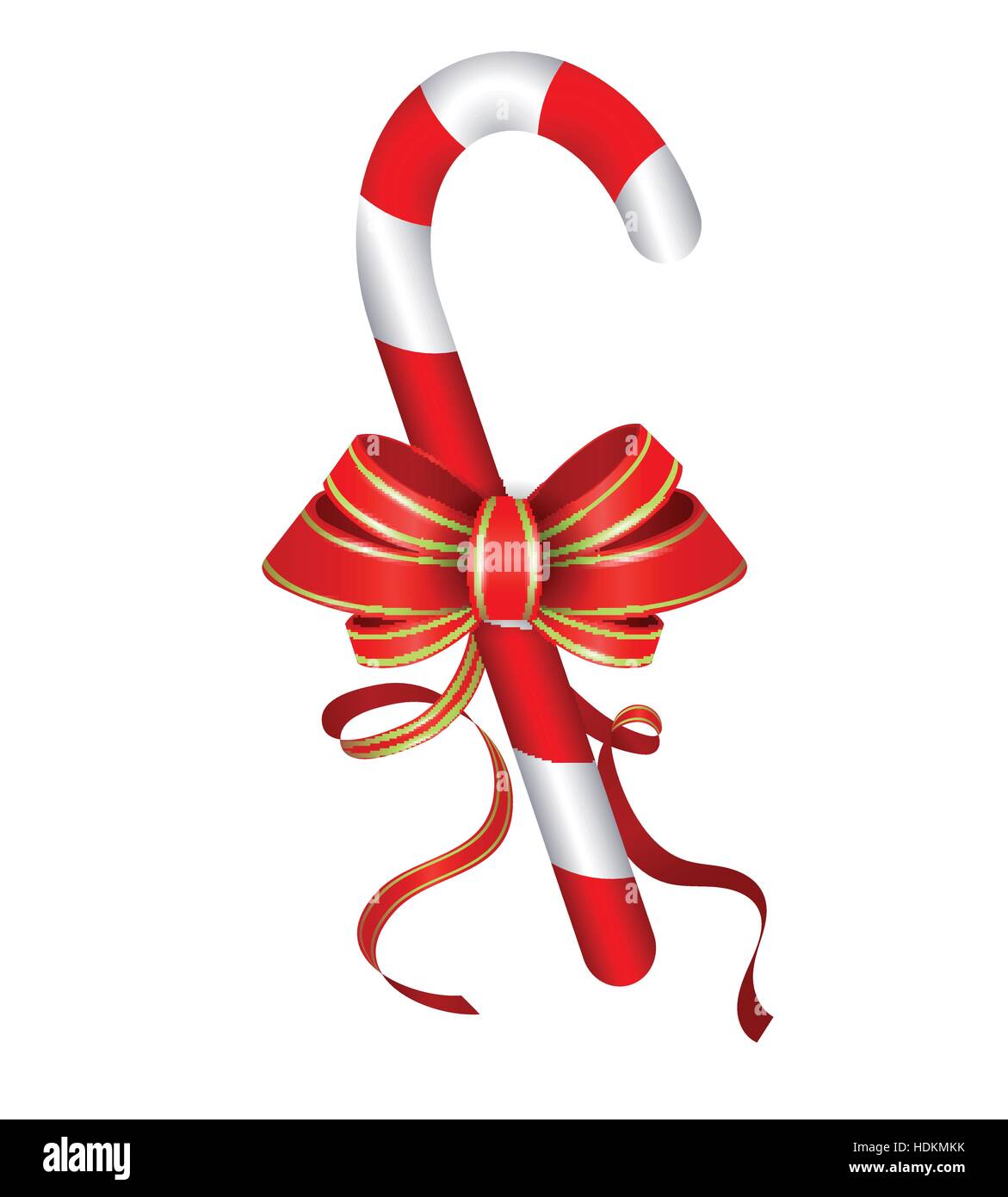 Candy cane decorative bow Stock Vector Images - Alamy