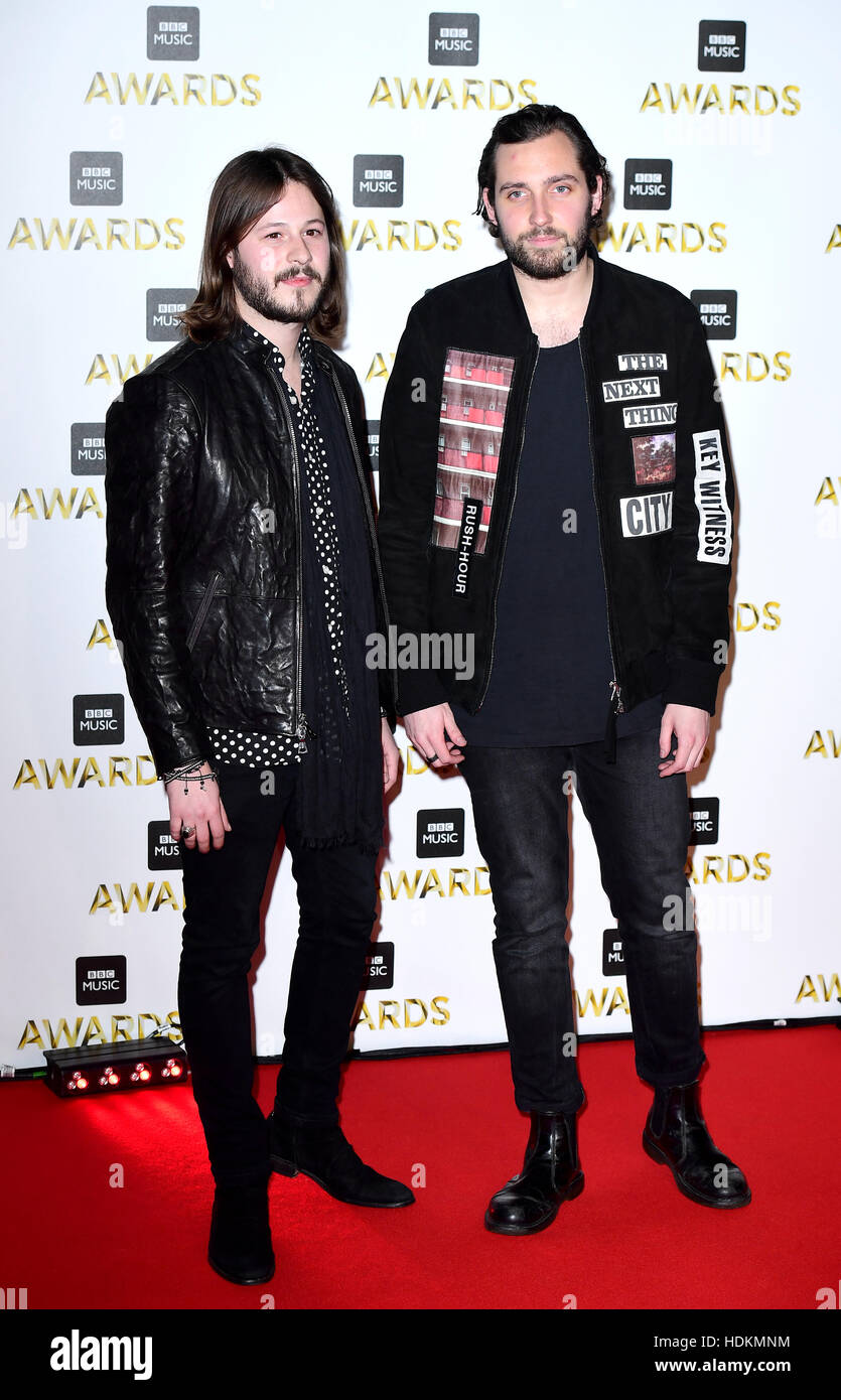 Max Helyer and Josh Franceschi of You Me At Six attending the BBC Music ...