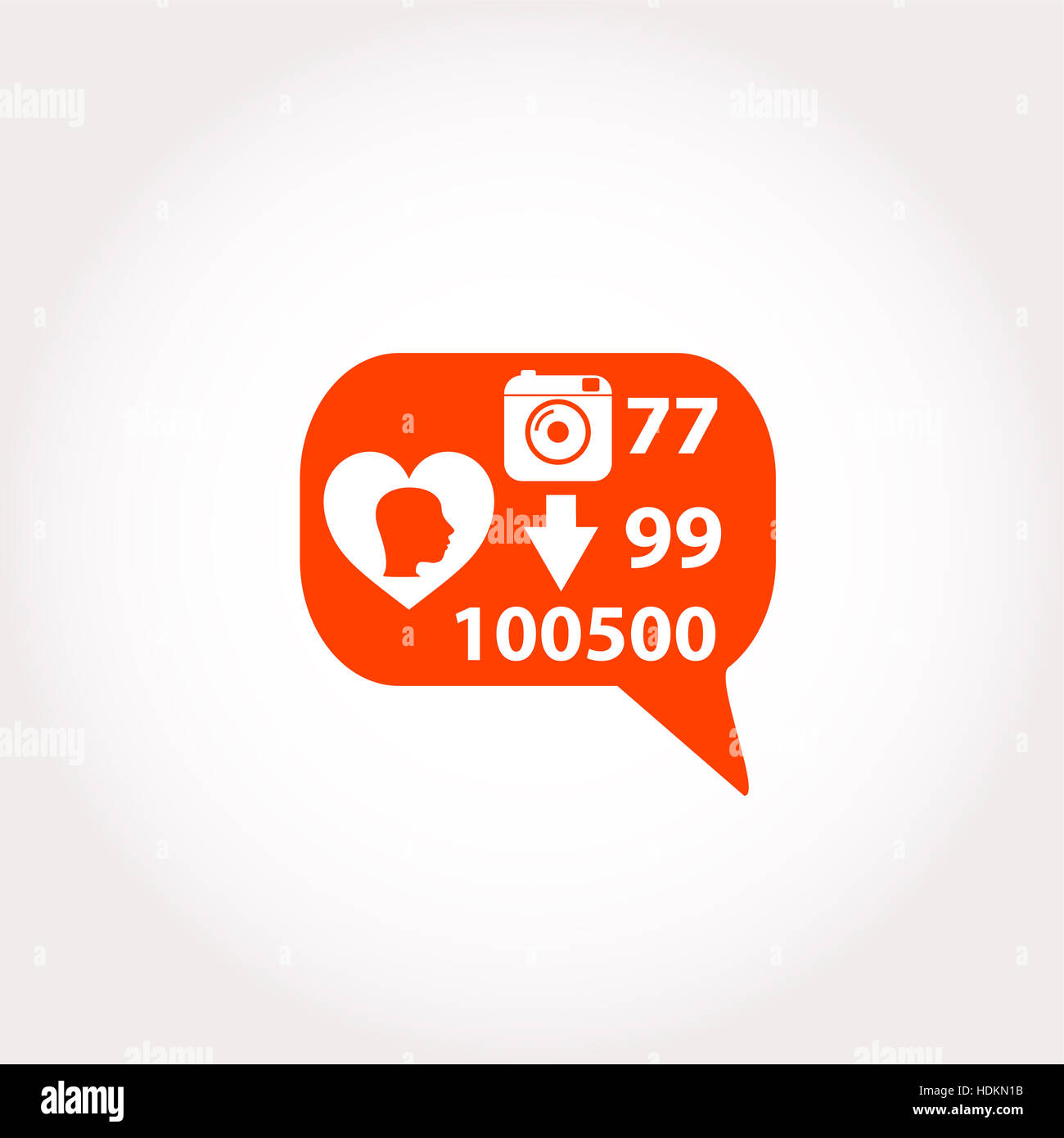 Like Counter Notification Icon, modern flat button, comment icons Stock Photo - Alamy