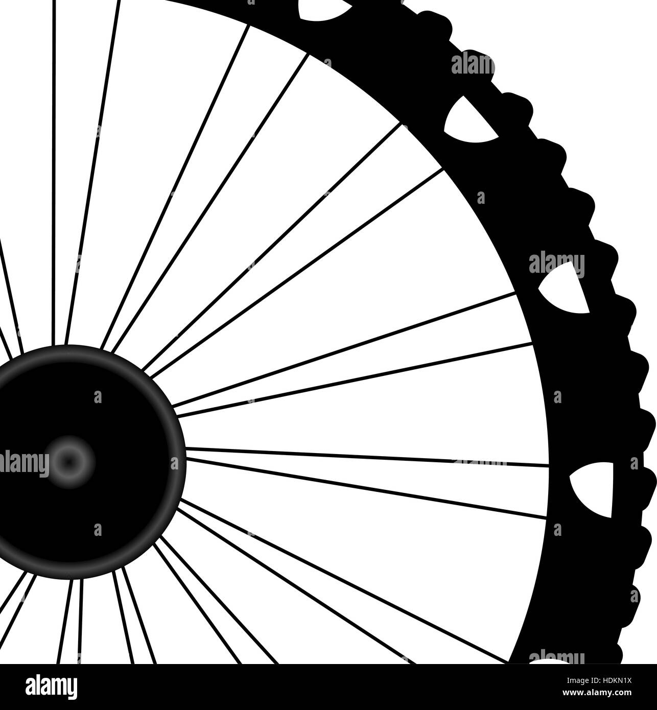 bike wheel black silhouette. bicycle wheels with tyre and spokes ...