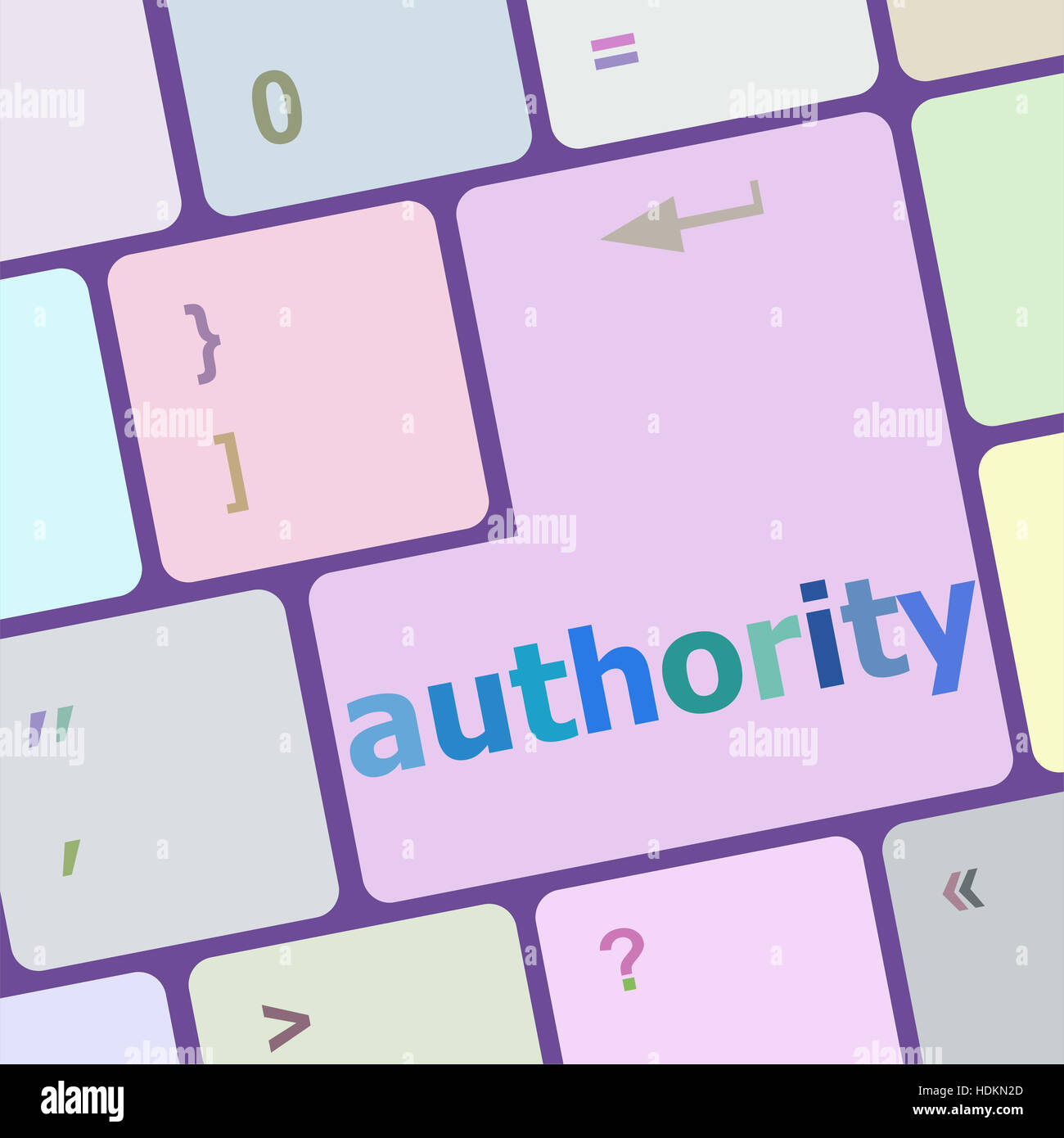 autority button on computer keyboard key Stock Photo - Alamy