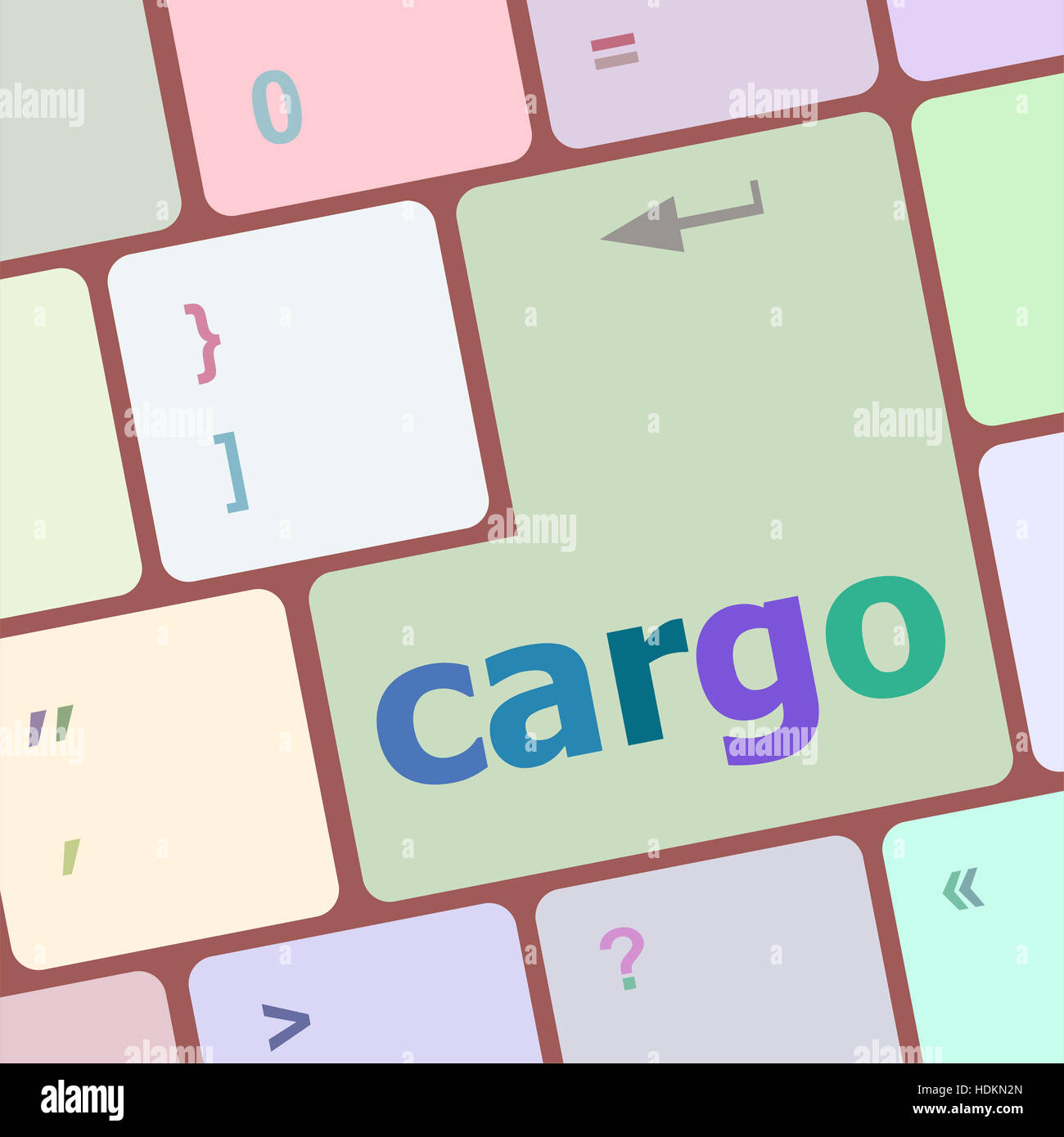 cargo button on computer pc keyboard key Stock Photo - Alamy