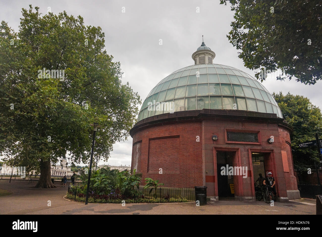 The entrance to the Greenwich foot tunnel, Island Gardens, London ...