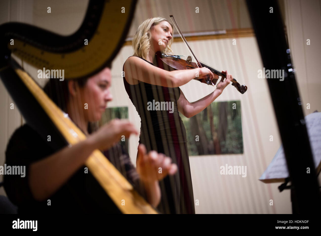 Music and Art: Glain Dafydd: Harp, Lowri Thomas : violin , Chloe ...