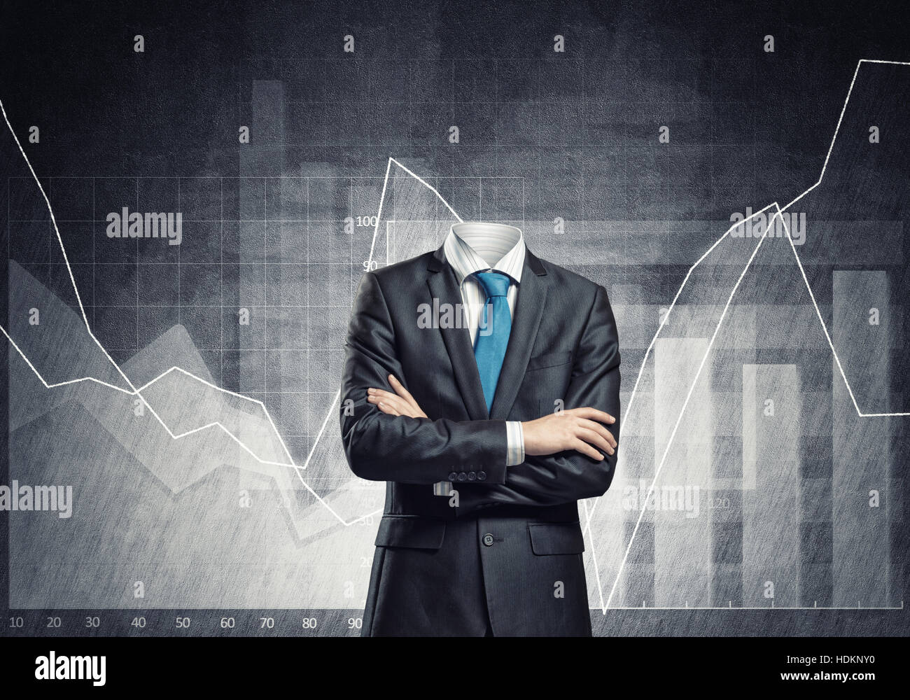Businessman without head Stock Photo - Alamy