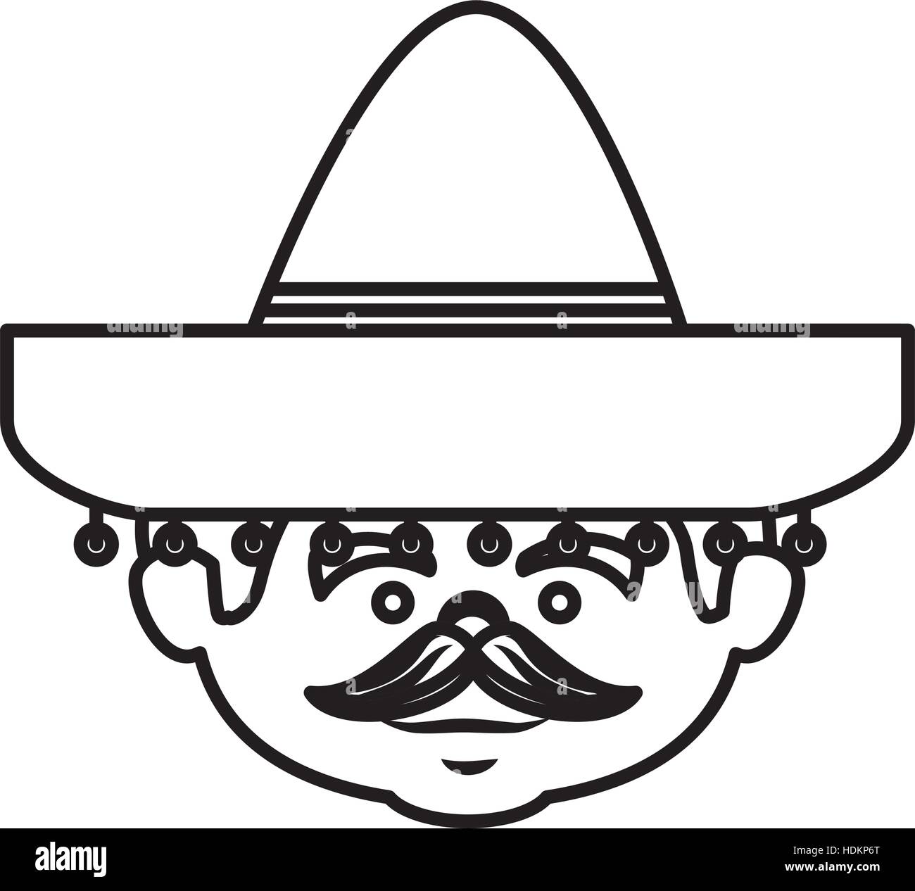 mexican man character isolated icon vector illustration design Stock ...