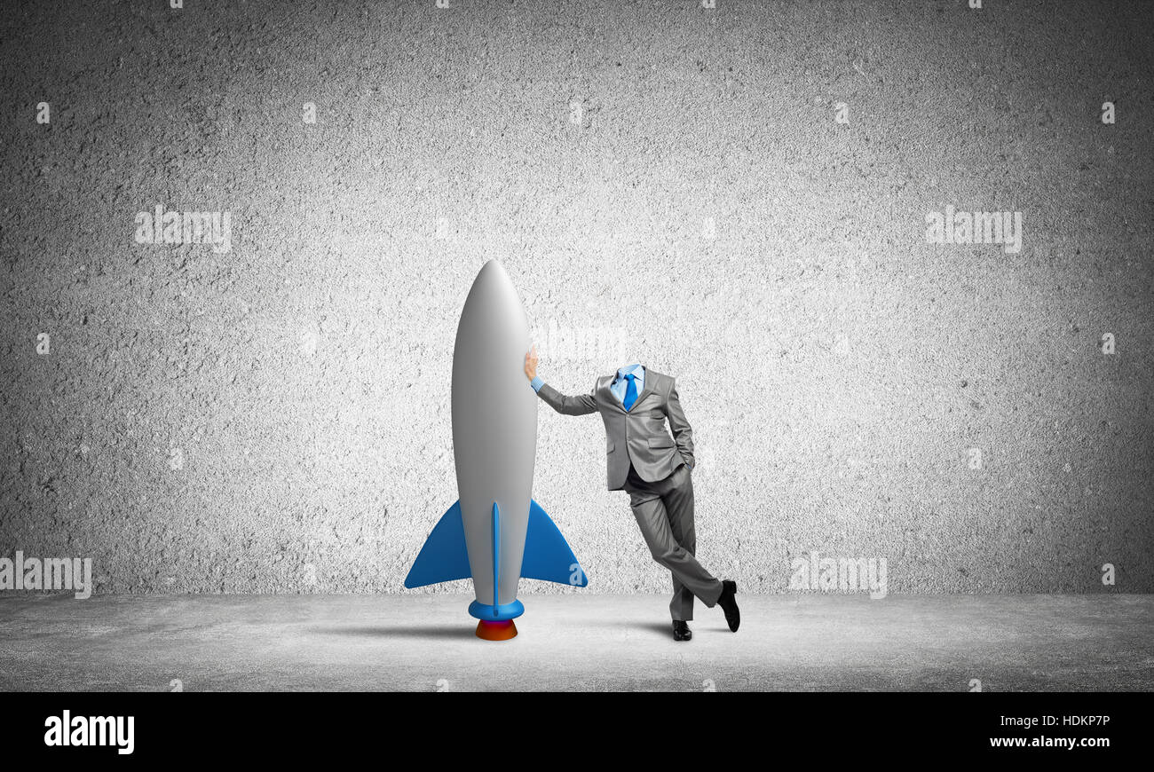 Businessman without head Stock Photo - Alamy