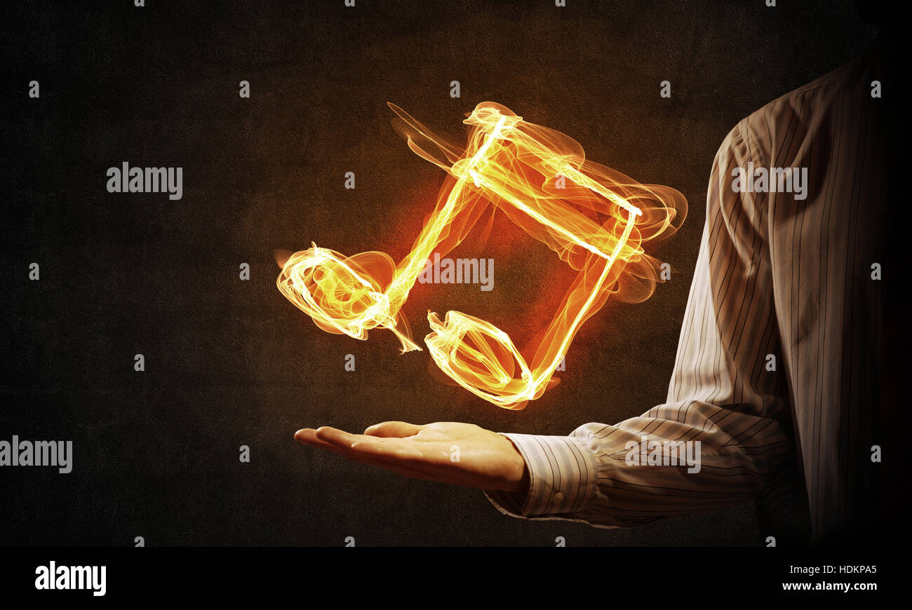 Fire music icon Stock Photo - Alamy