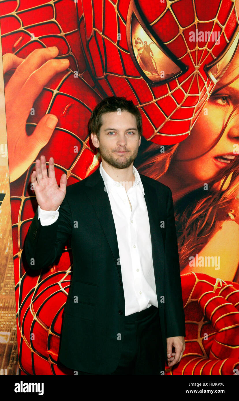 Tobey Maguire Premiere Spider Man Los High Resolution Stock Photography ...