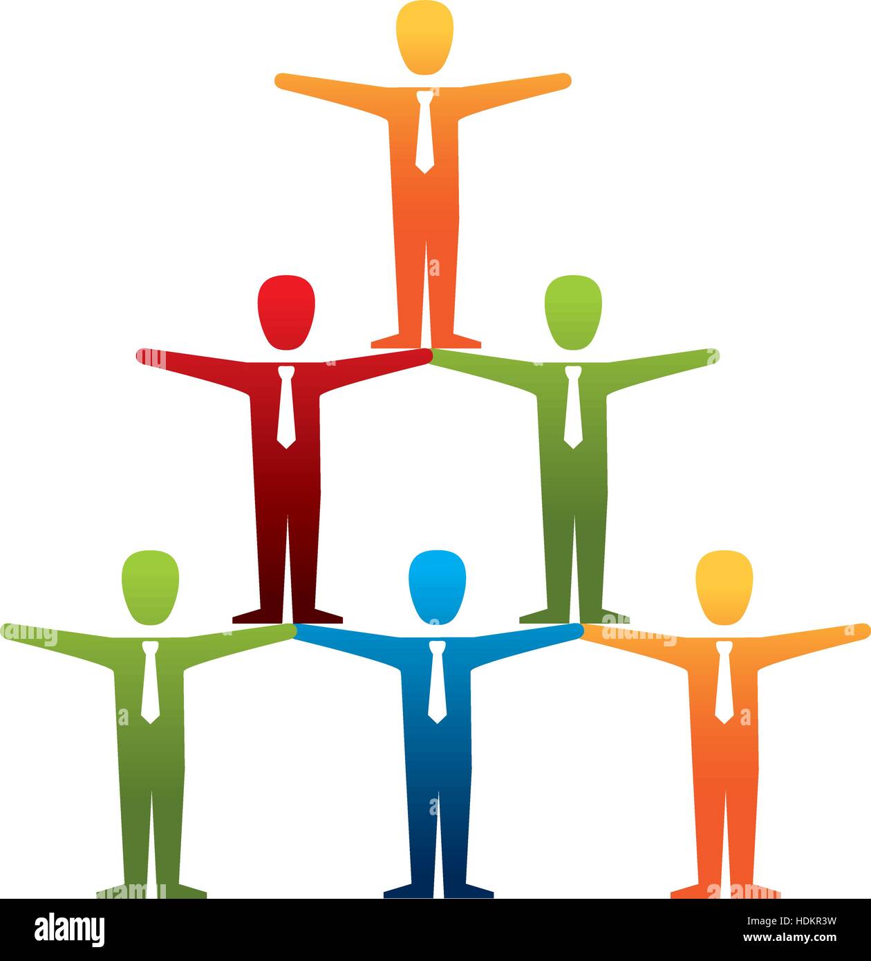 pyramid teamwork people isolated icon vector illustration design Stock ...