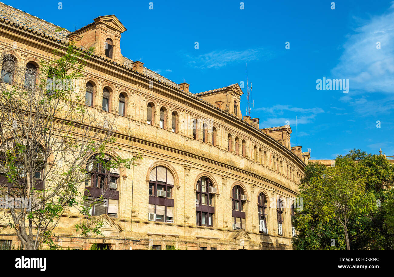 Main building of Plaza de Espana, an architecture complex in Seville ...