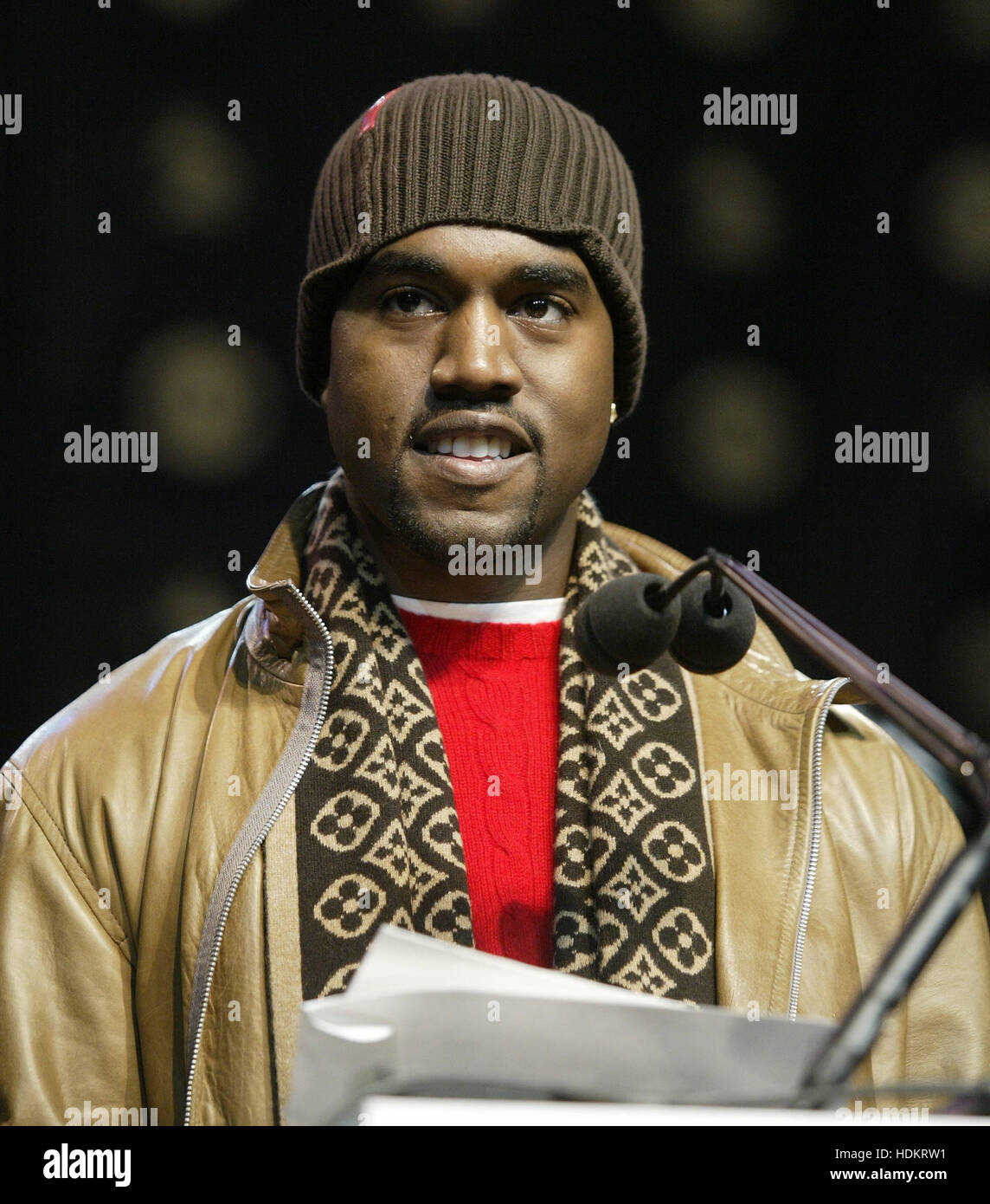 Rapper Kanye West at the annoucement of the Grammy nominations on ...