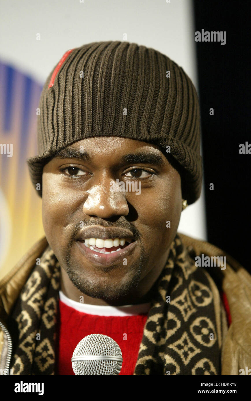 Rapper Kanye West at the annoucement of the Grammy nominations on ...