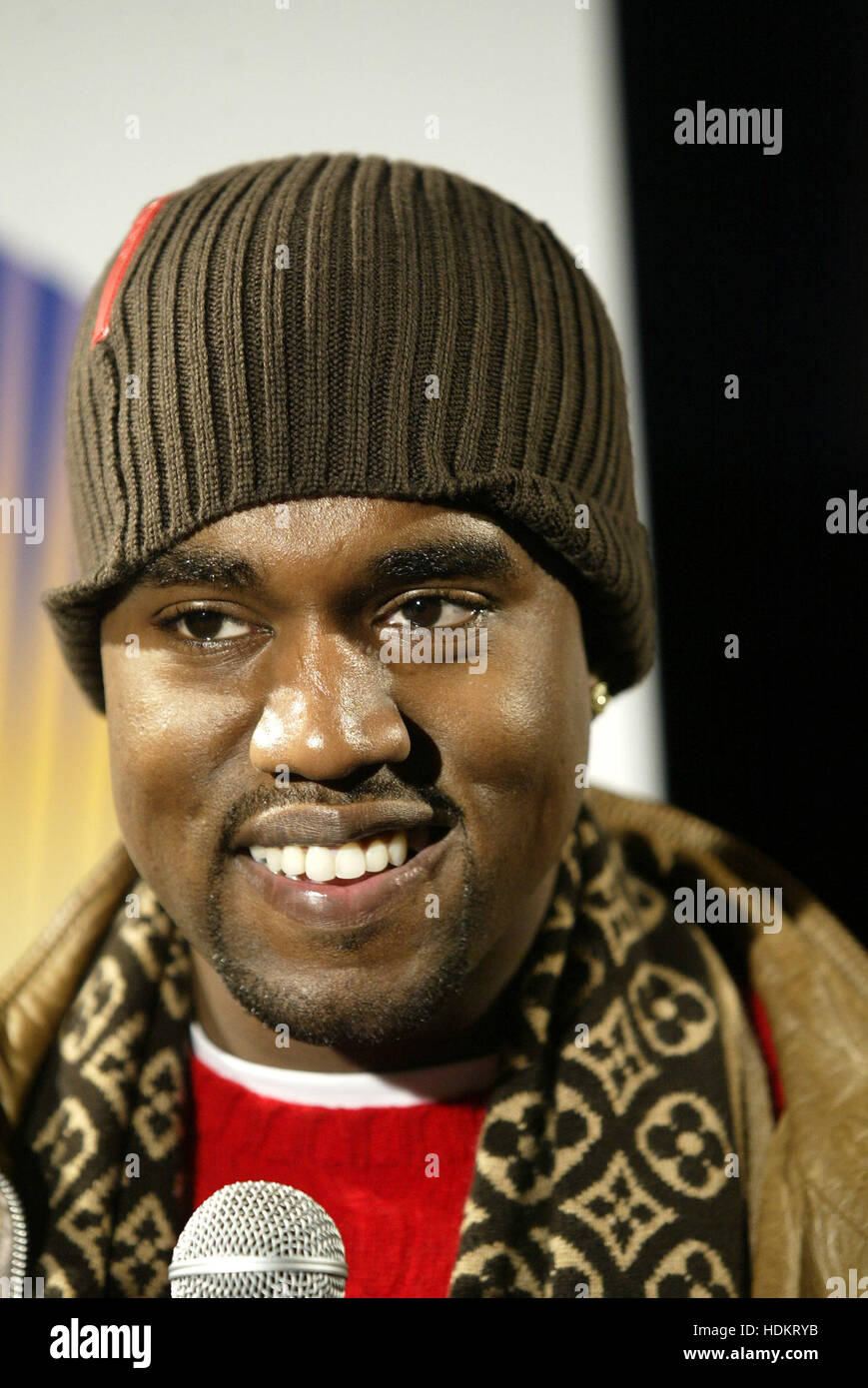 Rapper Kanye West at the annoucement of the Grammy nominations on ...