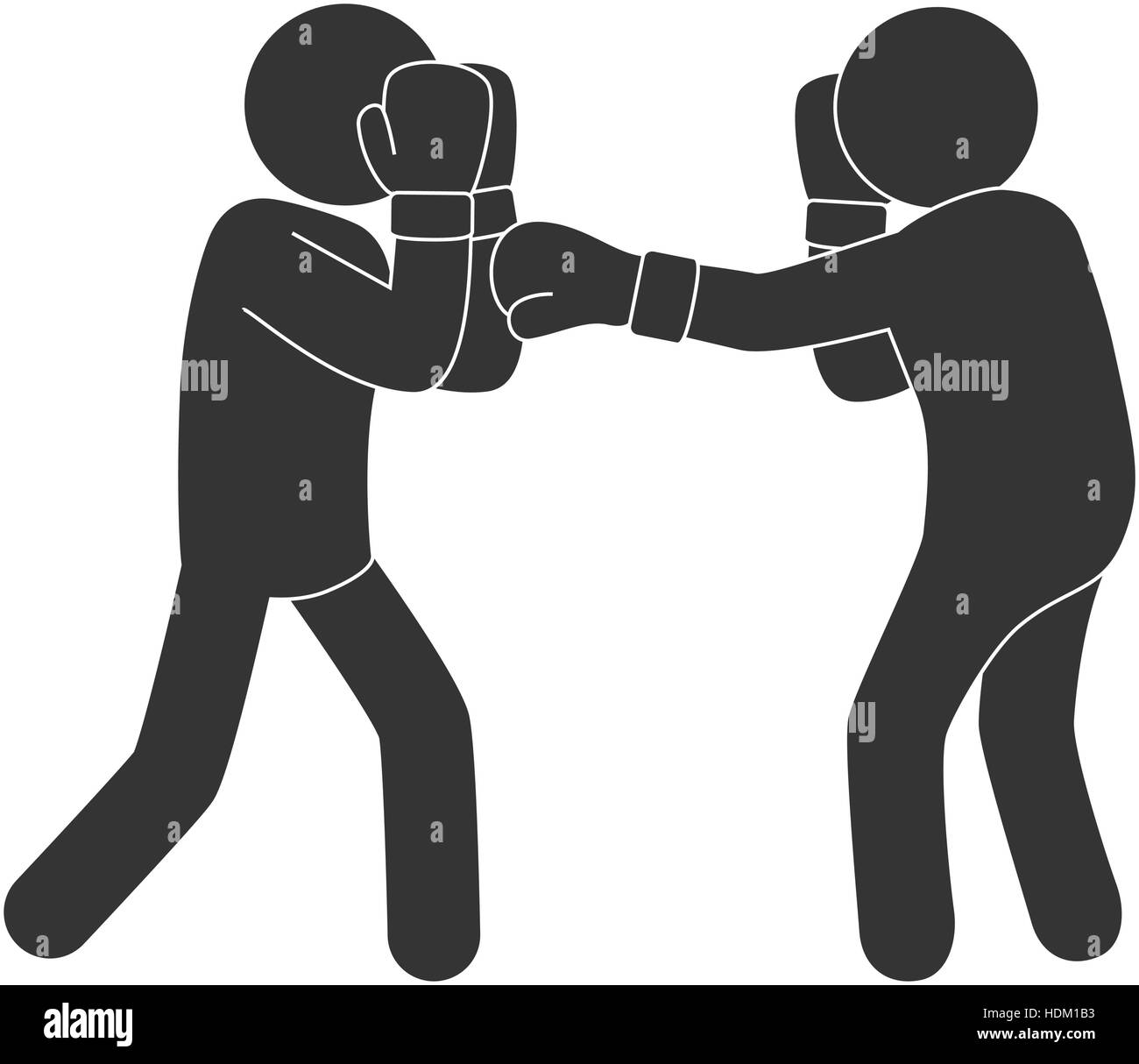 boxer silhouette avatar icon vector illustration design Stock Vector ...