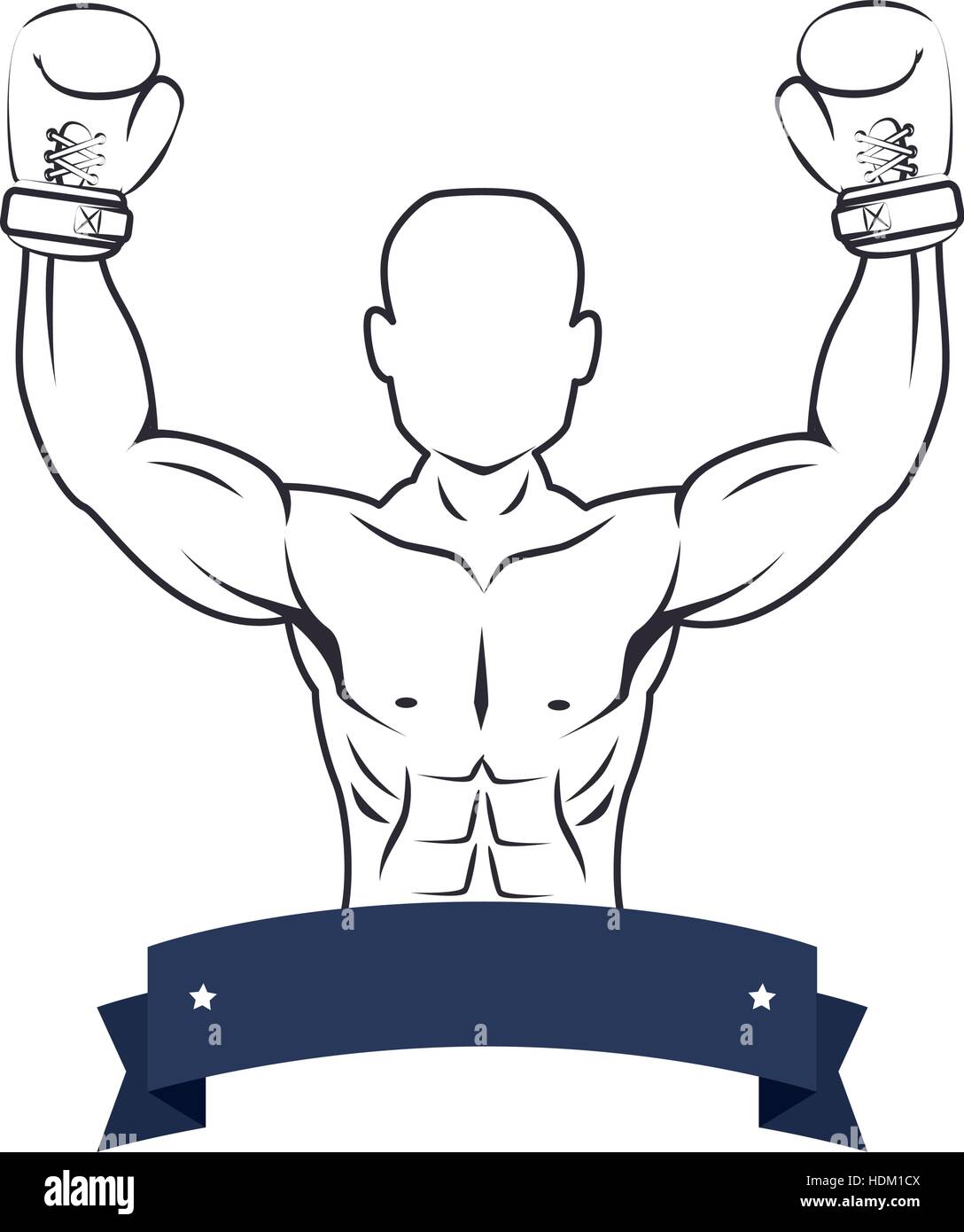 boxer silhouette avatar icon vector illustration design Stock Vector ...