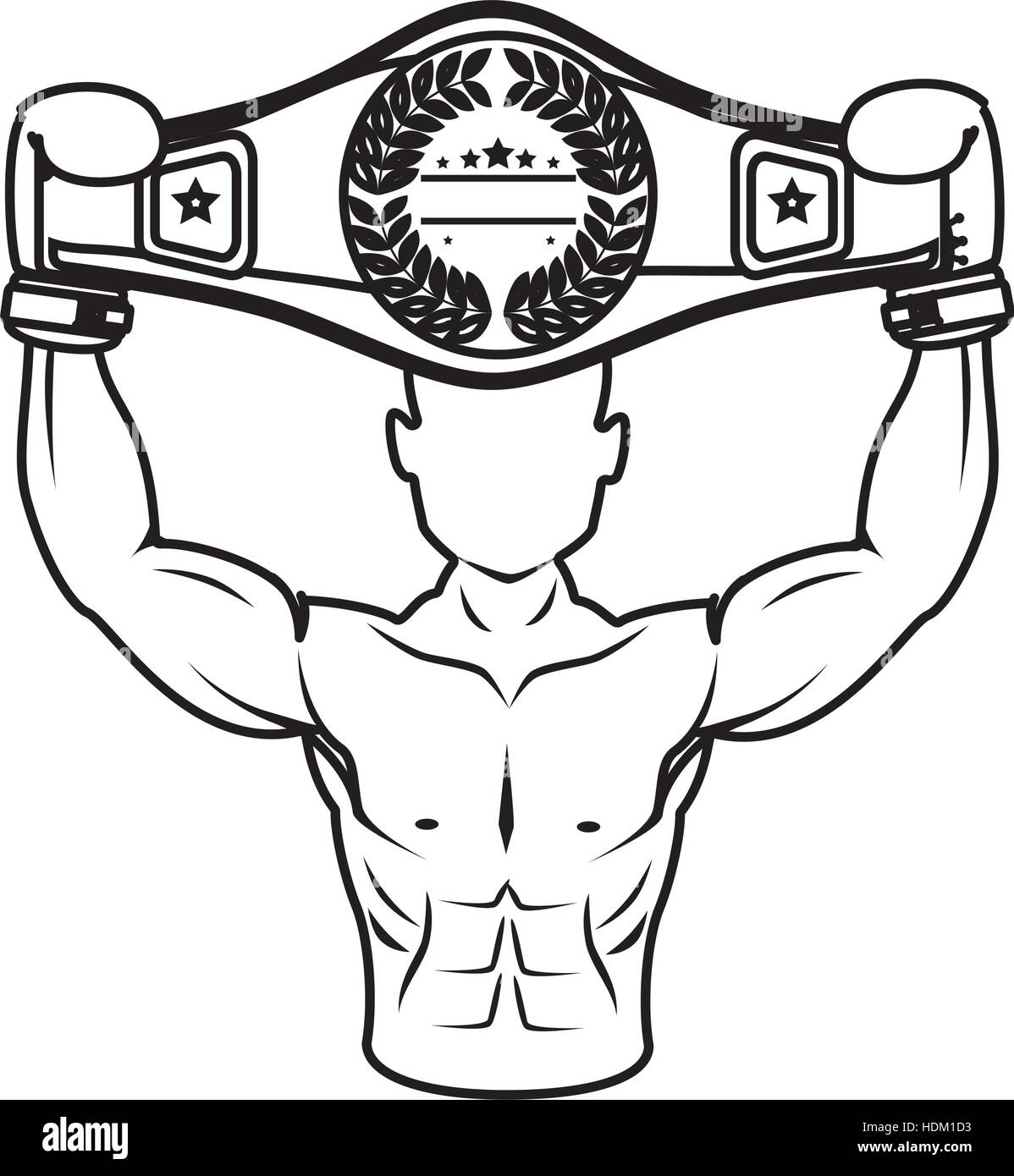 boxer silhouette avatar icon vector illustration design Stock Vector ...