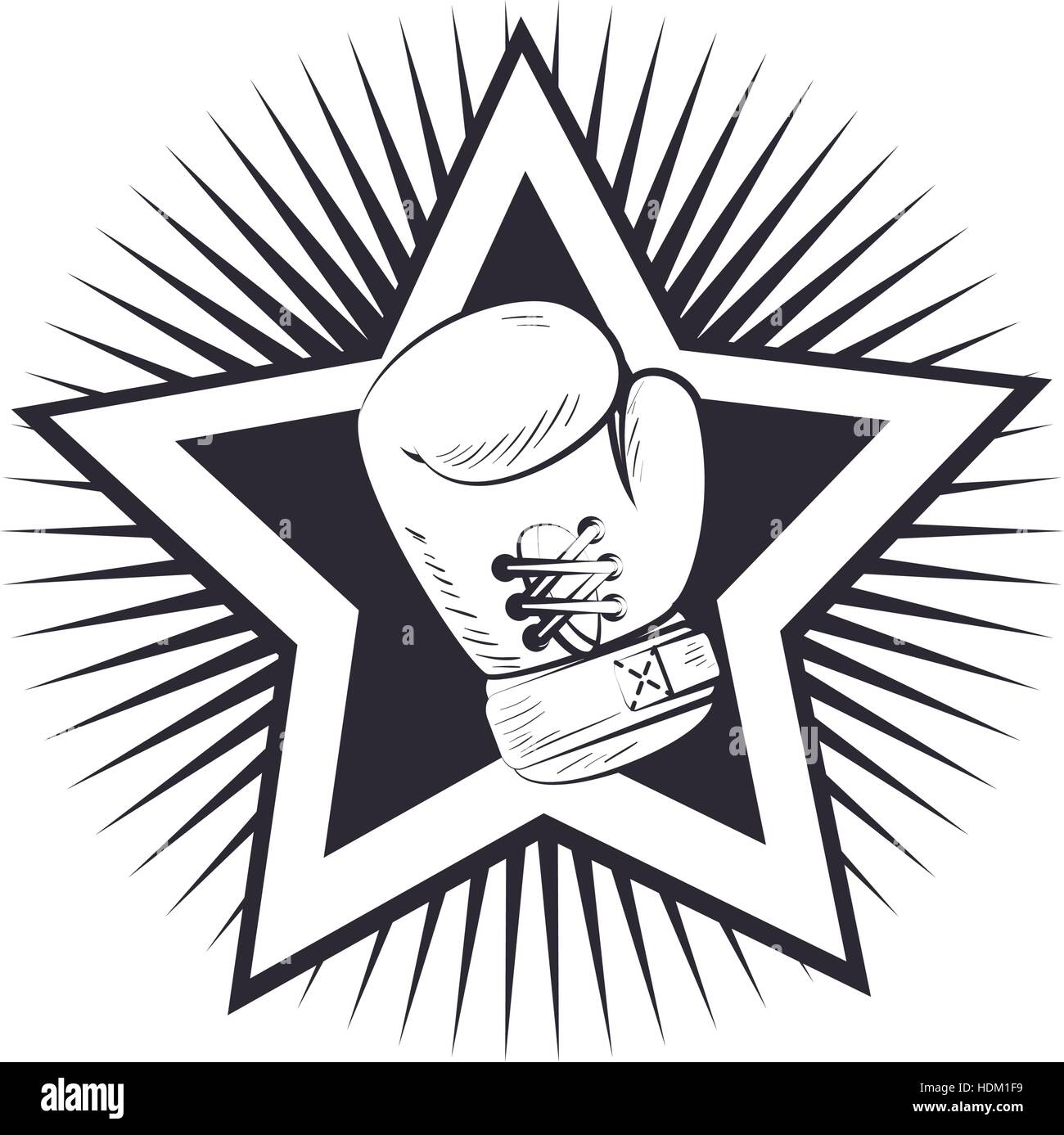 boxing gloves emblem icon vector illustration design Stock Vector Image ...