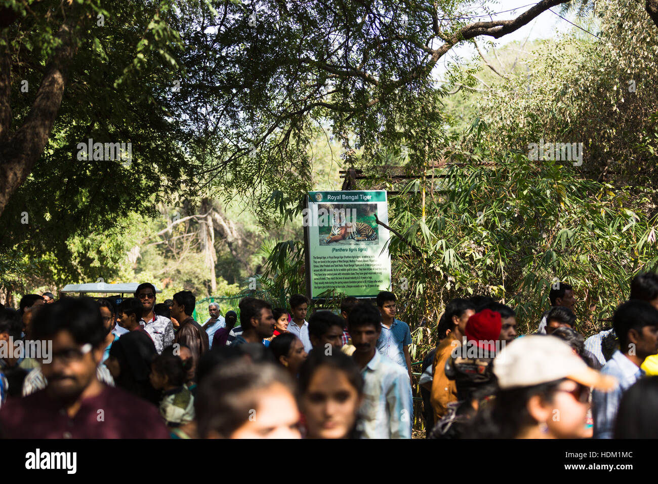HYDERABAD, INDIA - DECEMBER 11,2016 Visitors at the Nehru Zoological ...