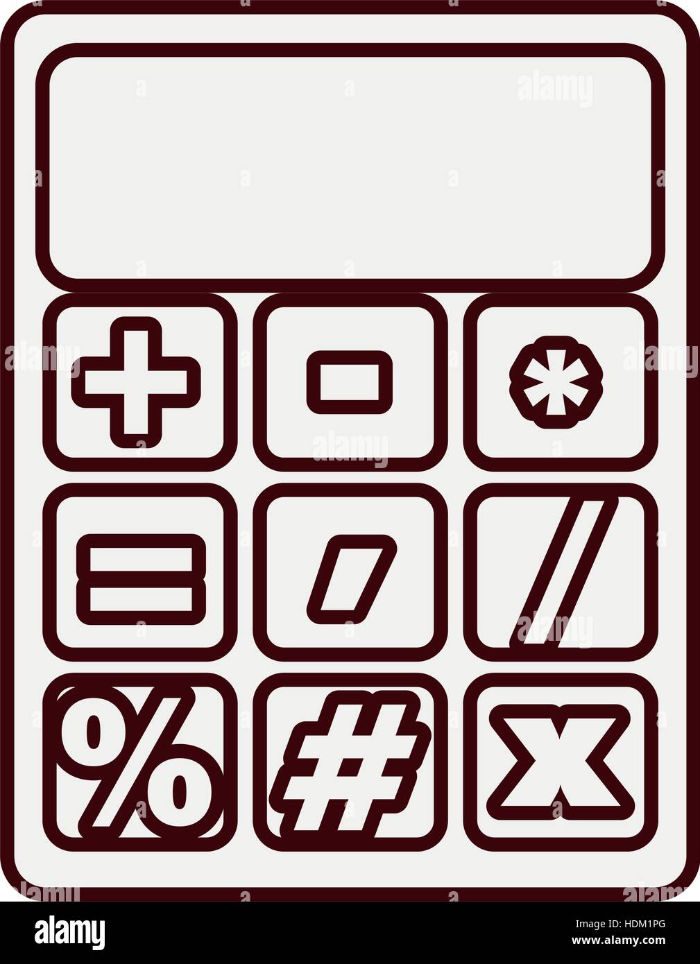 calculator with operation signs icon image vector illustration design ...