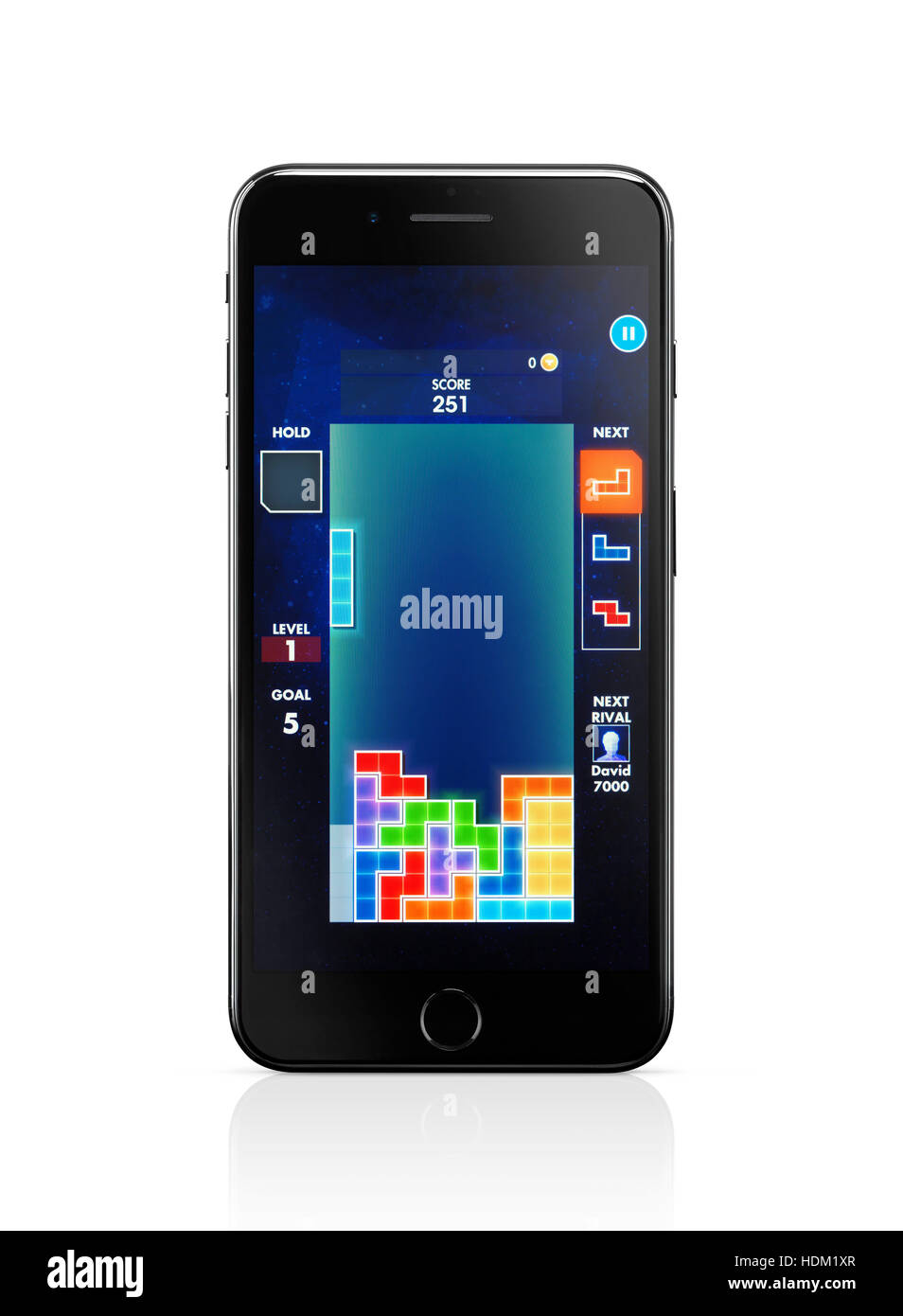 Gaming on the iphone Cut Out Stock Images & Pictures - Alamy