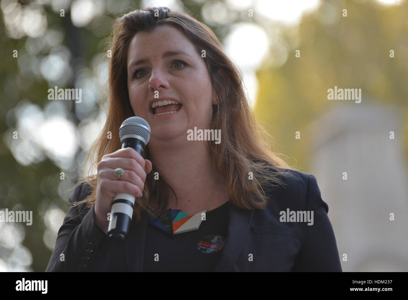 Alison McGovern MP, MP for Wirral South, speaks at the 'Rally for ...