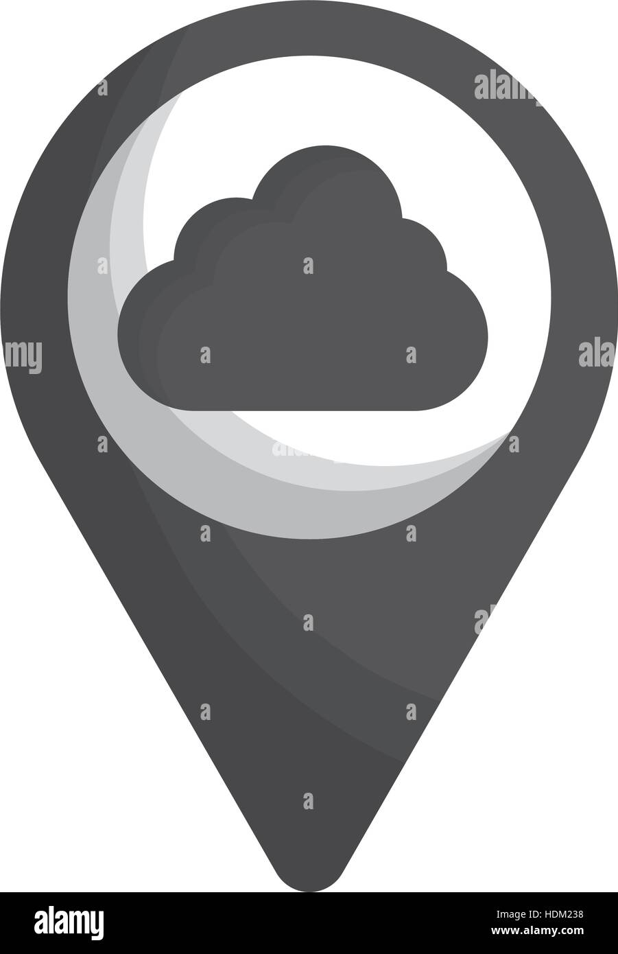 gps pin with cloud icon image vector illustration design Stock Vector ...
