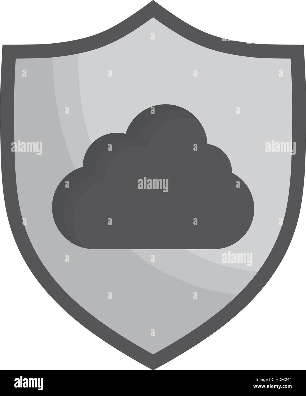 cloud storage emblem shield icon image vector illustration design Stock ...