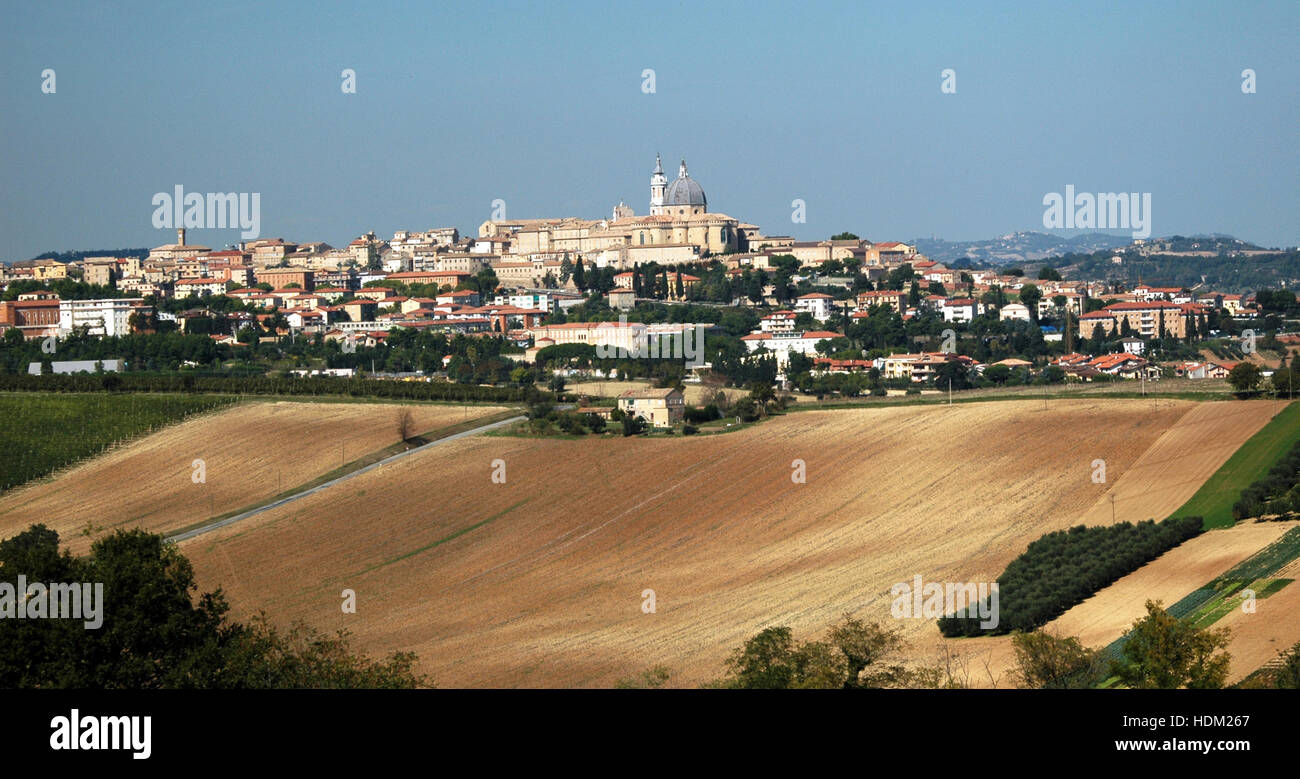 City and Cathedral of Osimo, Marche region of Italy, province of Ancona ...
