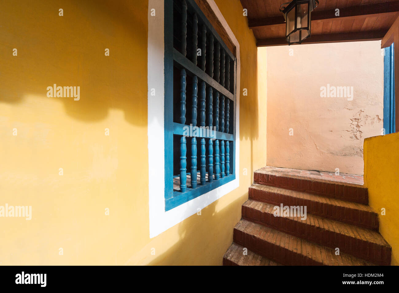 old stone staircase in the patio Stock Photo - Alamy