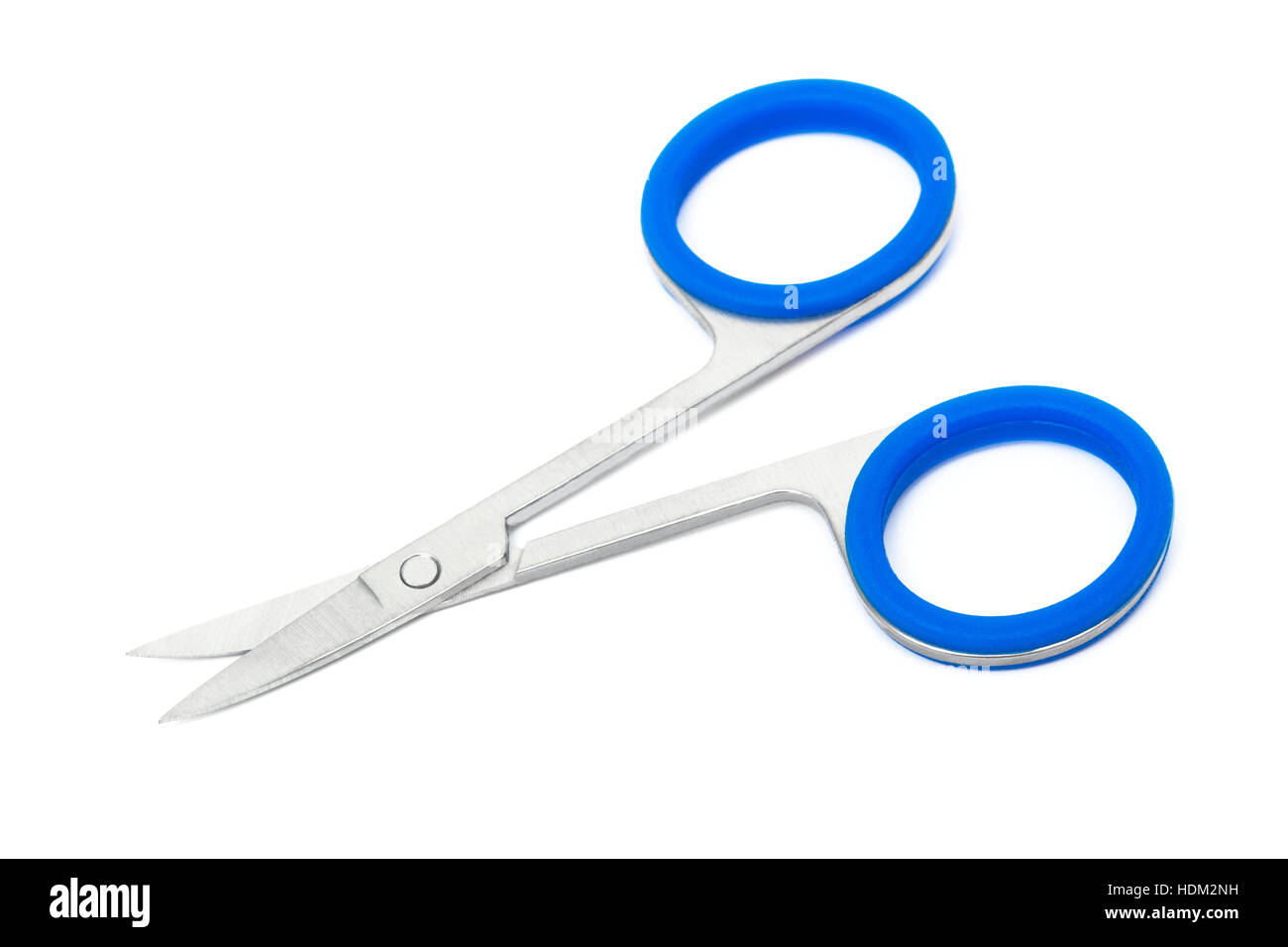 new nail scissors on white background Stock Photo - Alamy